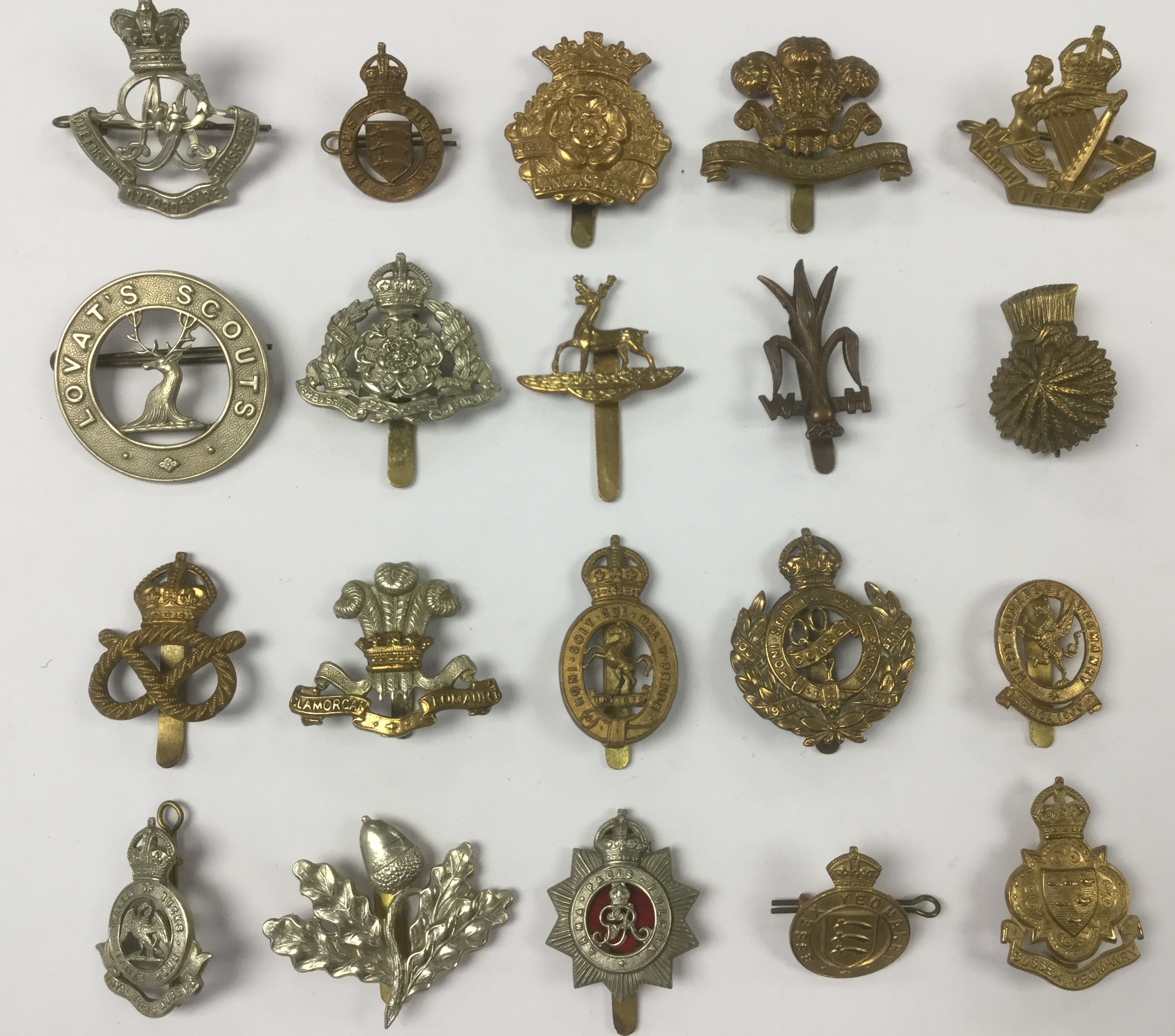 WW1 British Yeomanry Regt cap badges: Stafordshire Yeomanry, Lovat ...
