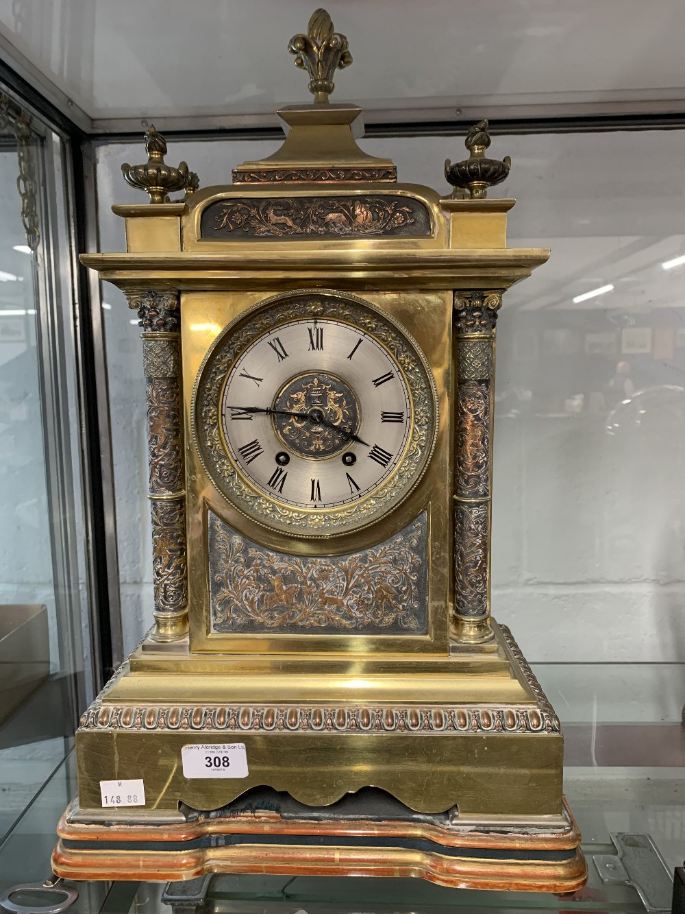 Clocks: 19th cent. French table clock signed Achille Brocot, the ...