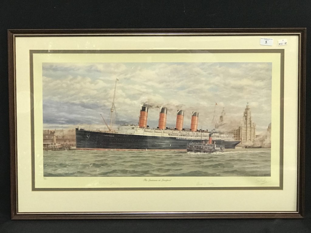 R.M.S. LUSITANIA: Limited edition print signed by survivors Alice Drury ...
