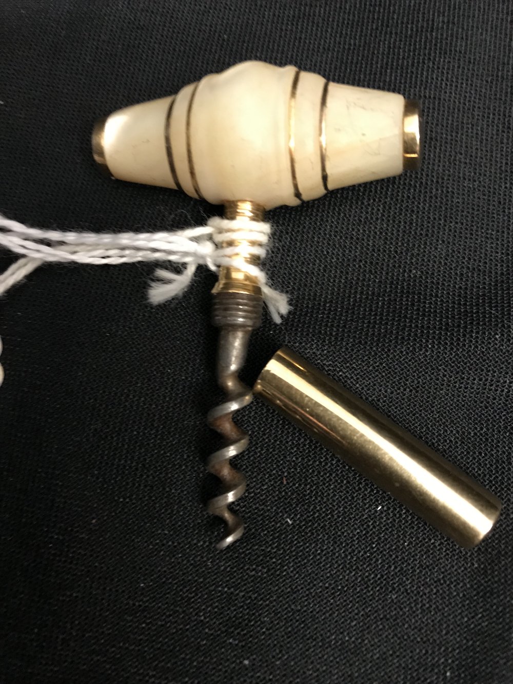Corkscrews/Wine Collectables: Gold pocket screw, mother of pearl handle ...