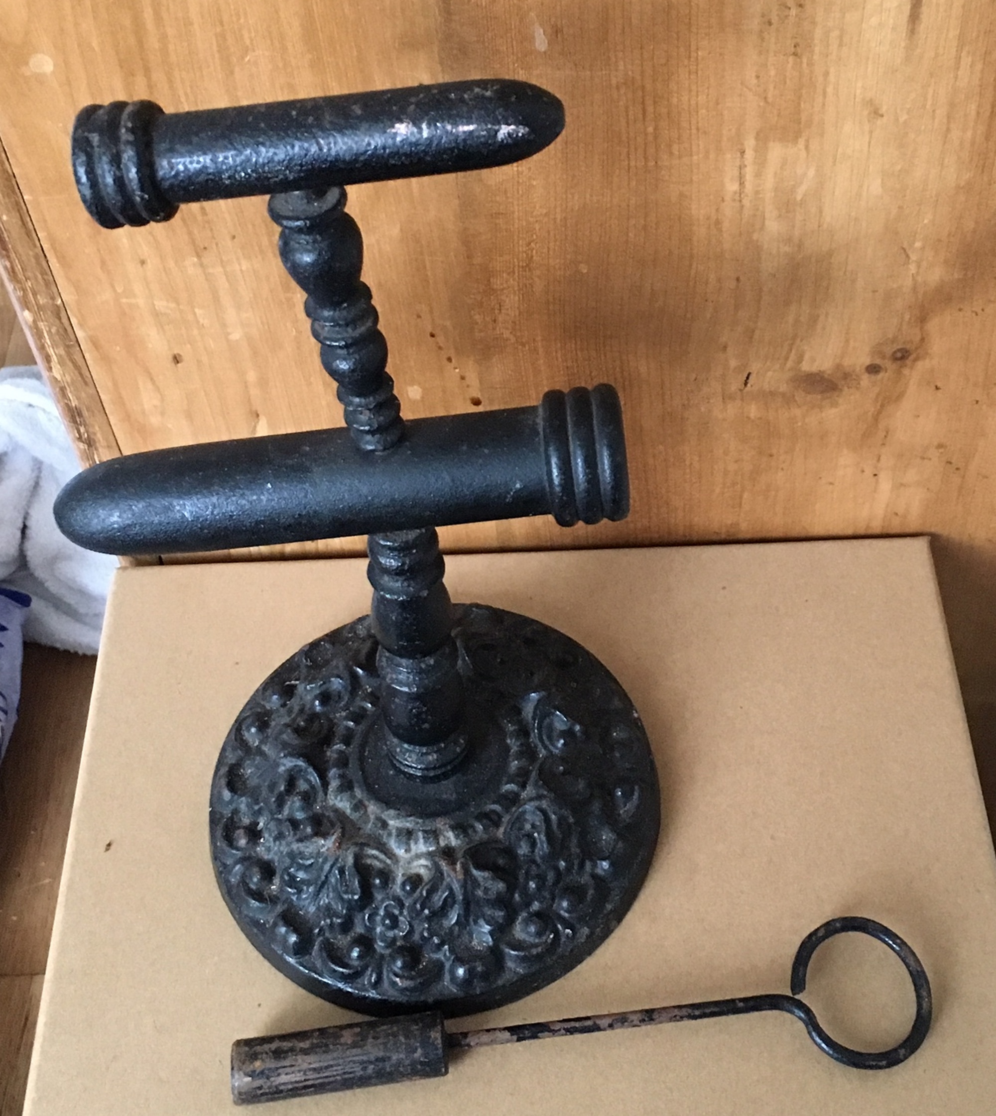 Antique Victorian Steel Double Goffering Iron Stand - 11 1/2" tall - 6 ...