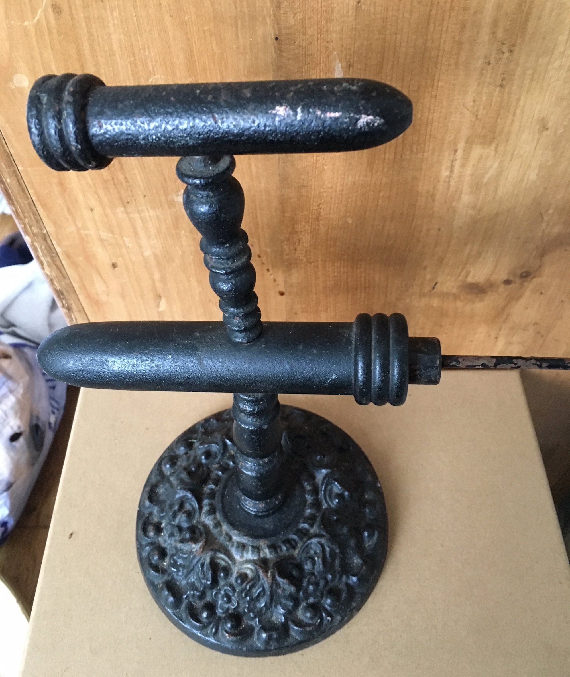 Antique Victorian Steel Double Goffering Iron Stand - 11 1/2" tall - 6 ...