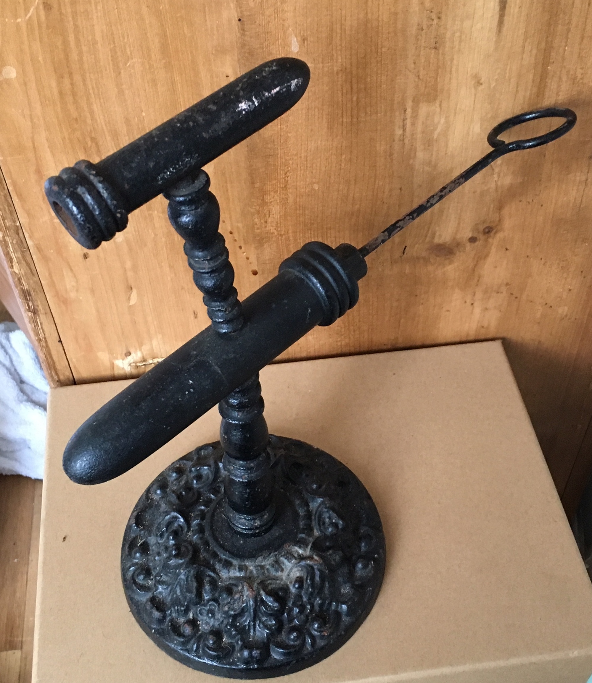 Antique Victorian Steel Double Goffering Iron Stand - 11 1/2" tall - 6 ...