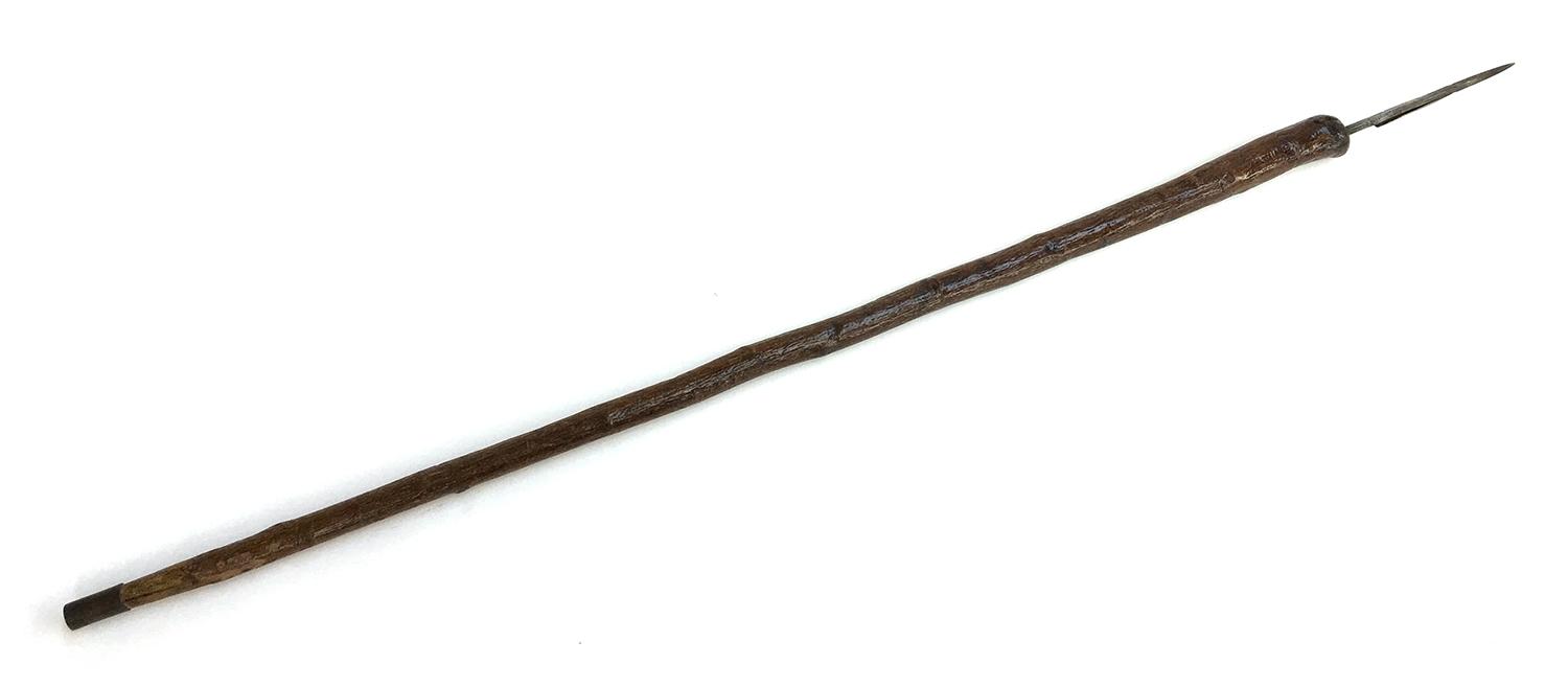 A very unusual sword stick, the top with extending spike, 87cmL