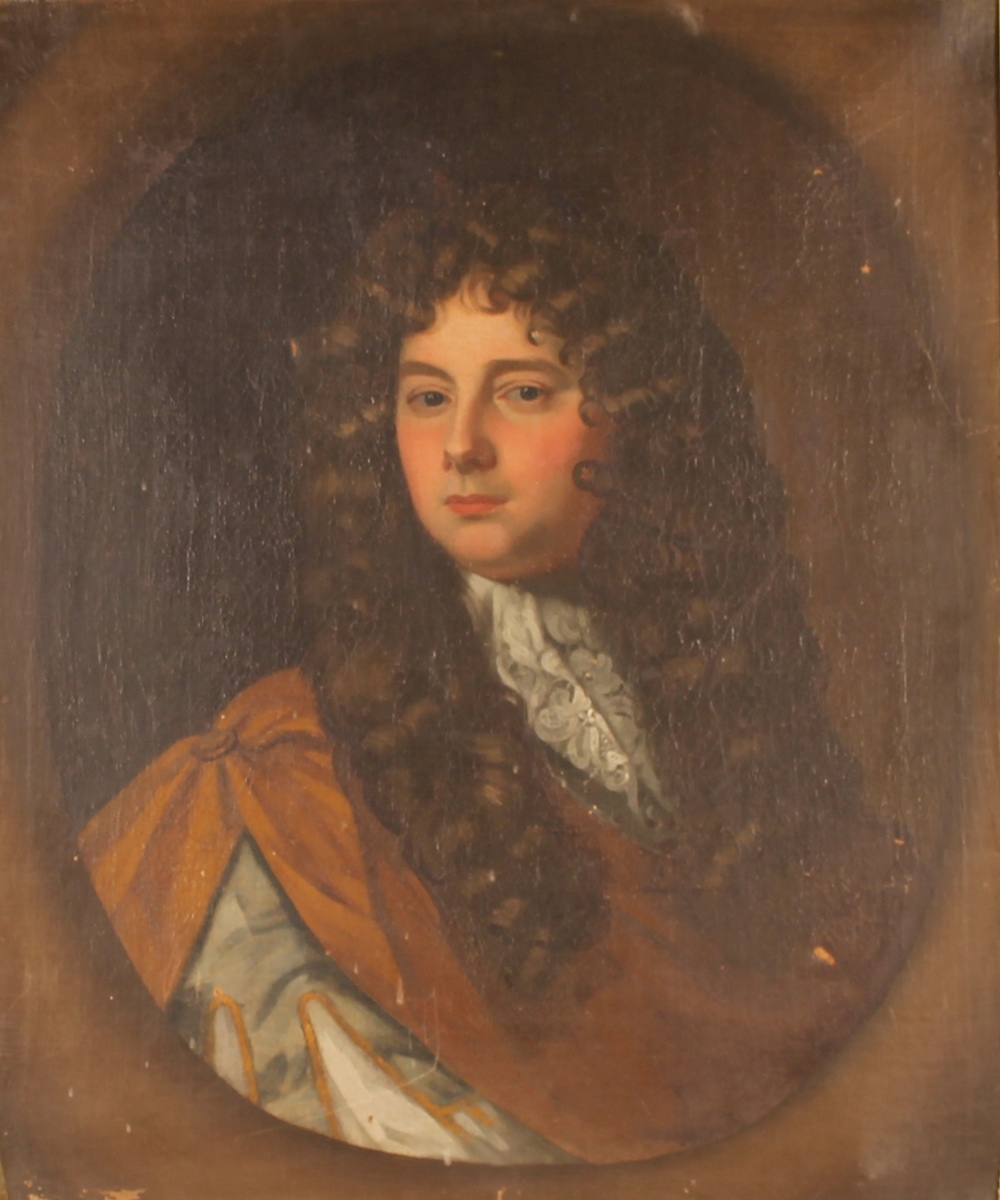 After Hayter, portrait study of Baron Wrottesley, unsigned oil on ...