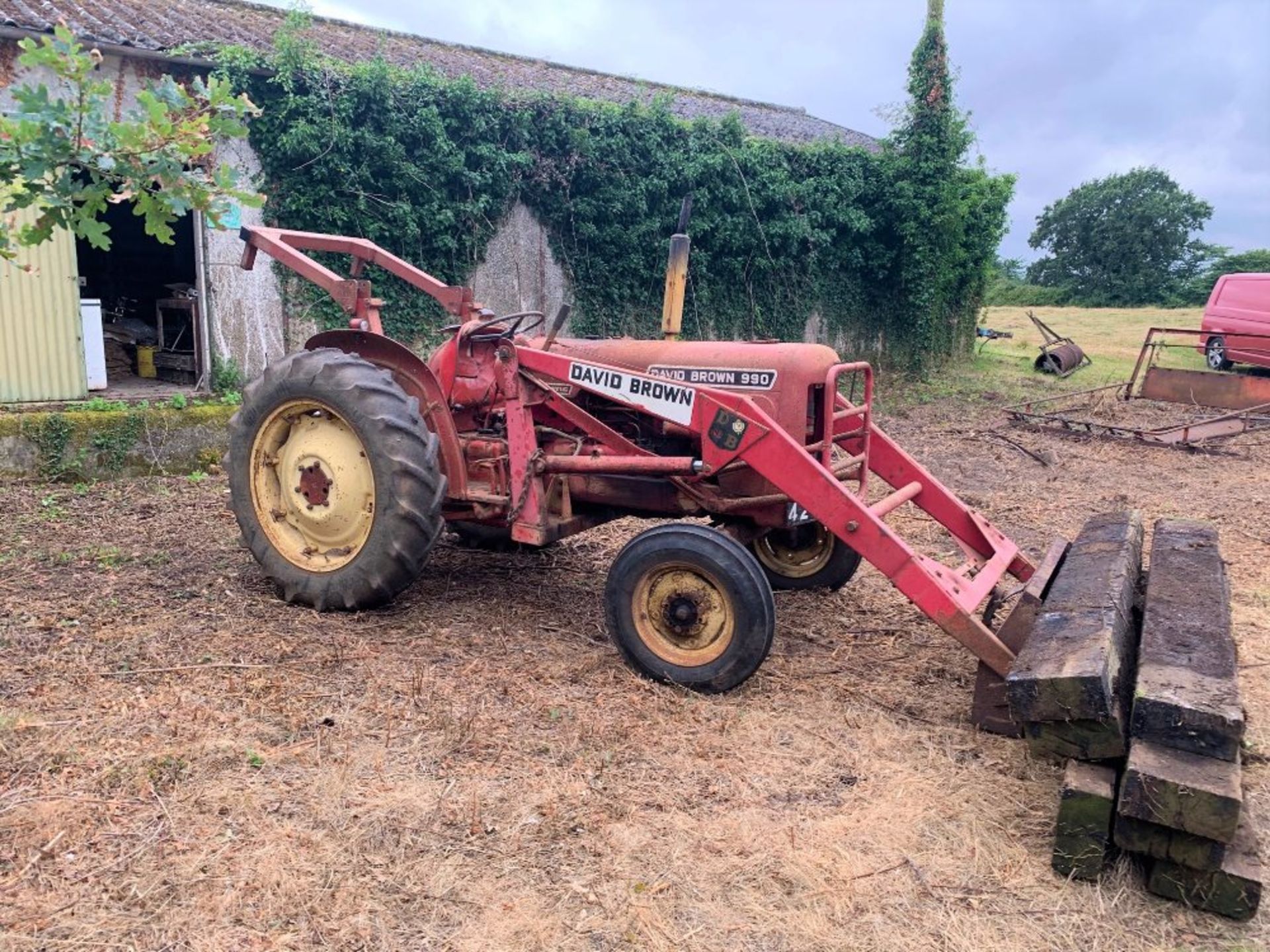 1957 David Brown 990 Implematic 2wd Tractor c/w - with front end loader ...