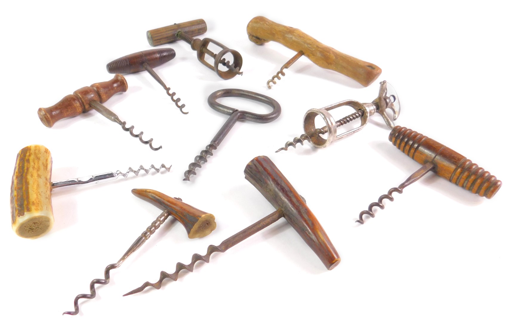 A group of cork screws, including a French early 20thC propeller ...