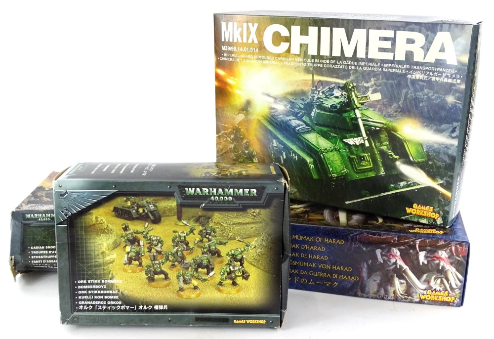 A collection of Warhammer figures, in original boxes.
