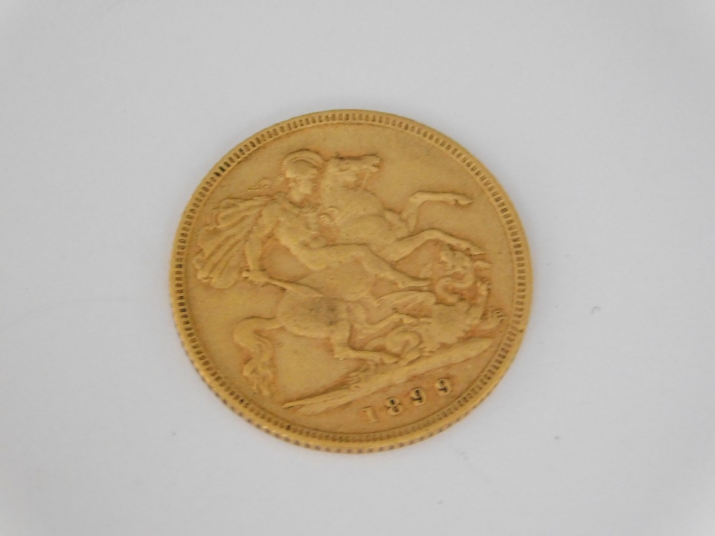 A Victorian gold half sovereign, 1899.