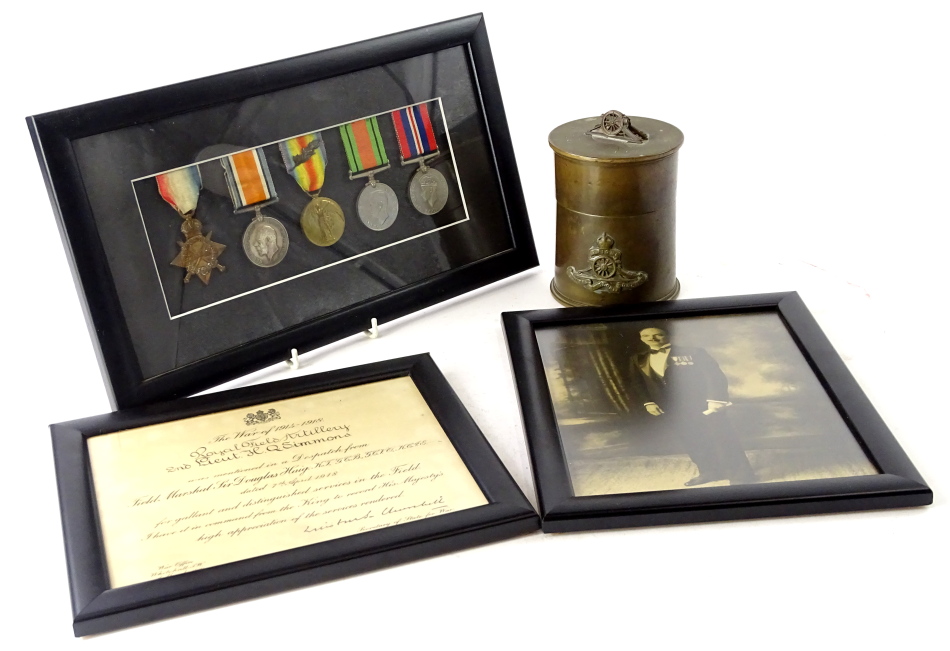A collection of First World War medals, awarded to second Lieutenant HQ ...