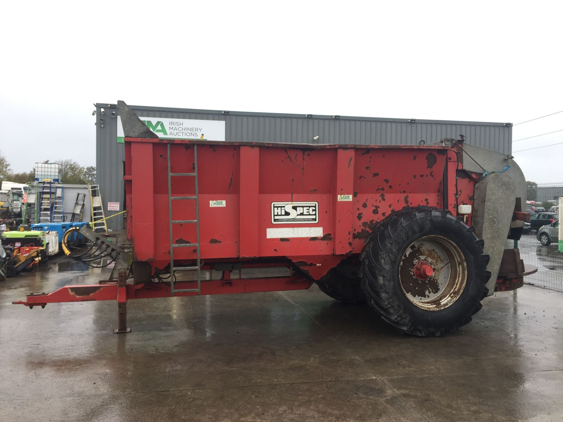 2007 Hi-Spec Xcel 1250 Rear Discharge Walking Floor Muck Spreader - 580 ...