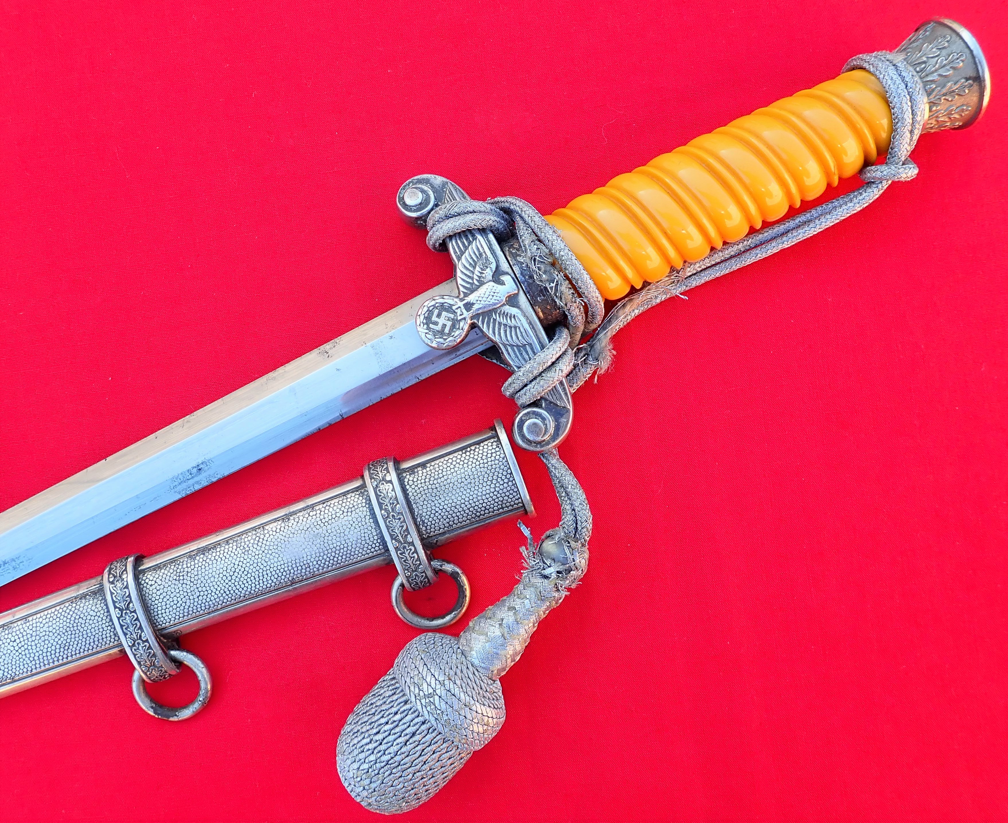 WW2 German Army officer’s dagger, scabbard & knot. WW2 German Army ...