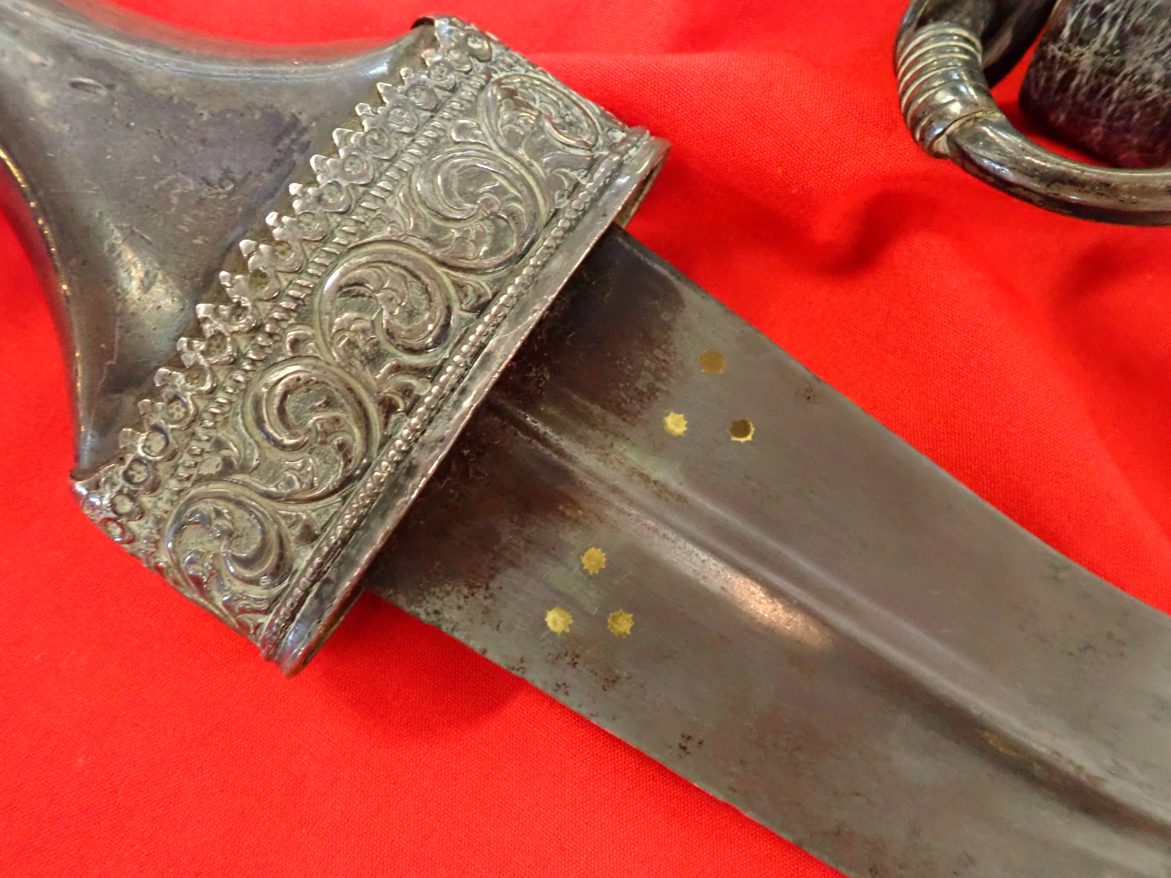 19th early 20th C. Arab jambiya Omani dagger knife. Good quality ...