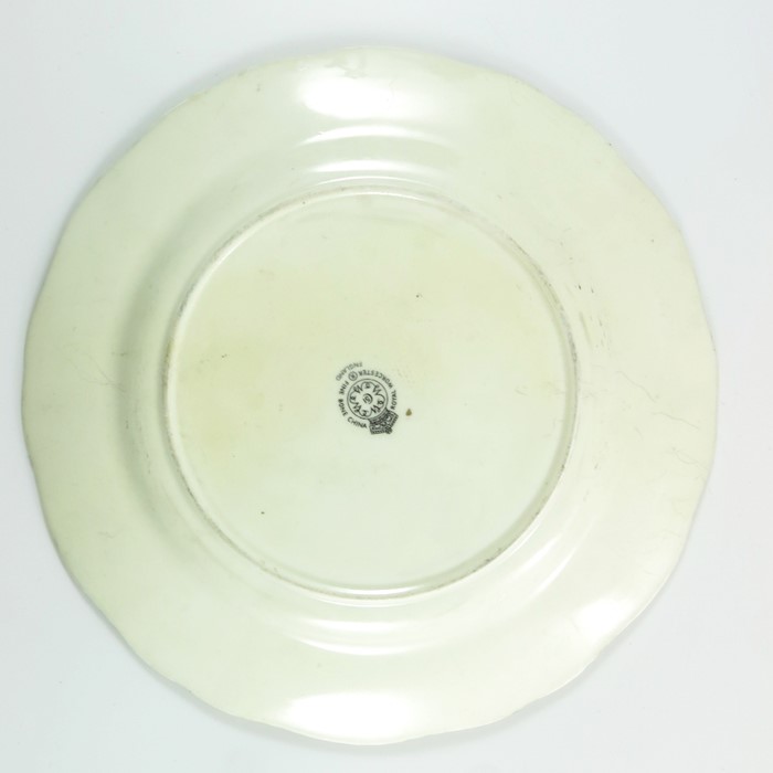 Sibley Lewis for Royal Worcester, a fruit painted plate, together with ...