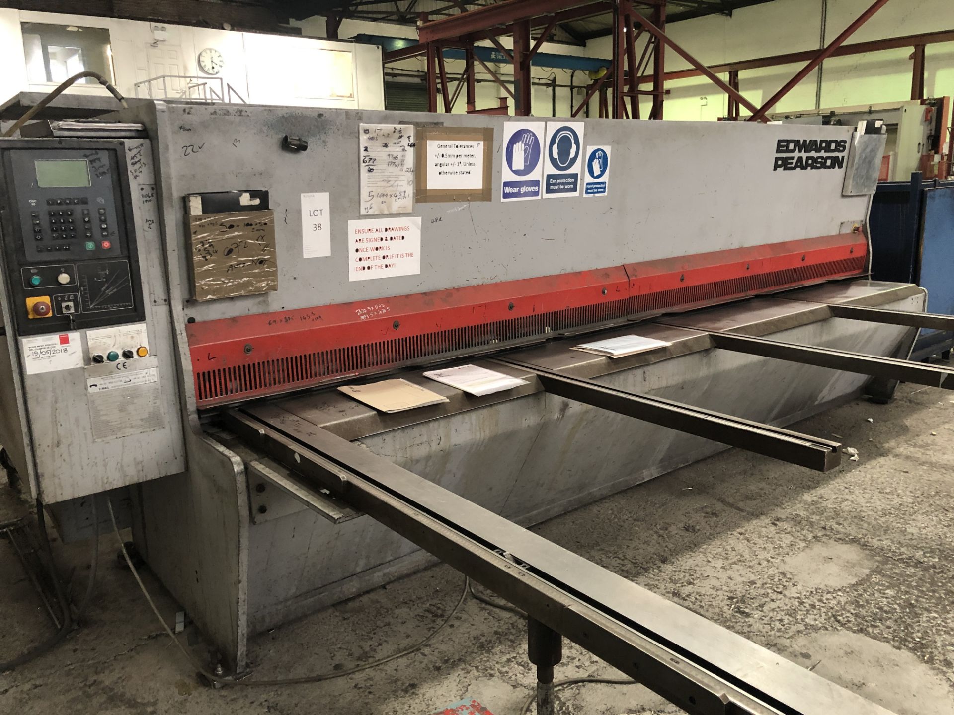 Edward Pearson VR5/4000 4m Guillotine 5mm Capacity Serial No: OIV197 ...