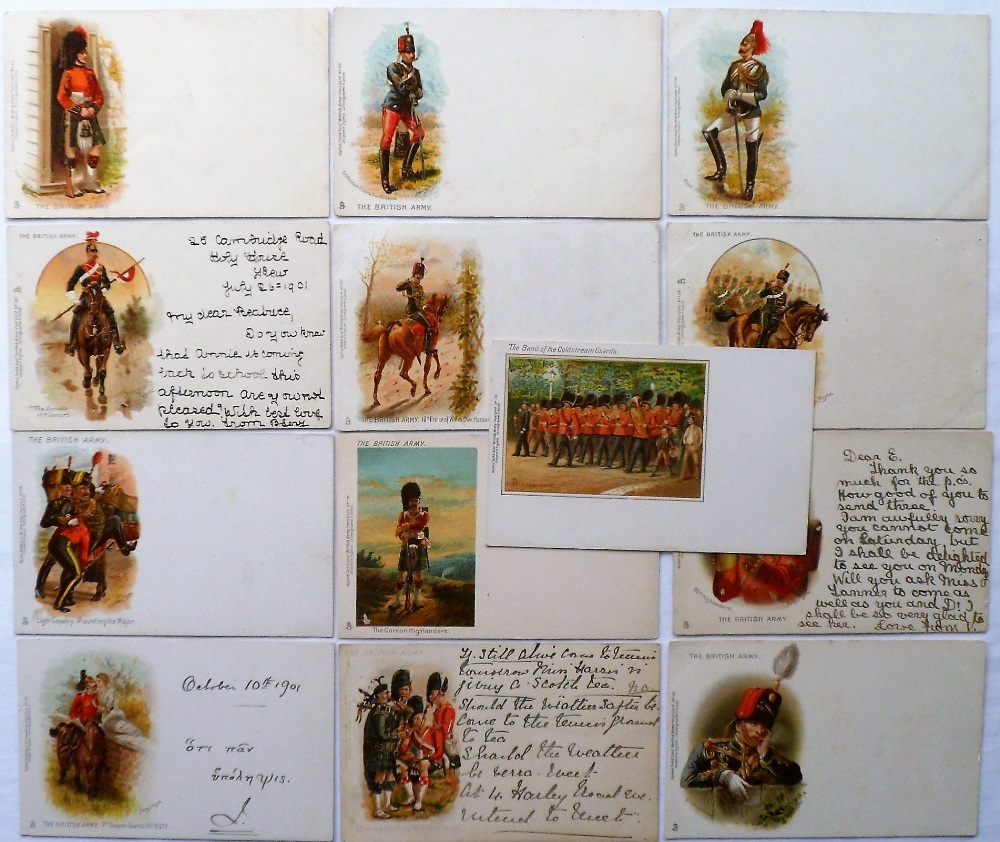 Postcards, Military, a good selection of 13 early British Army cards ...