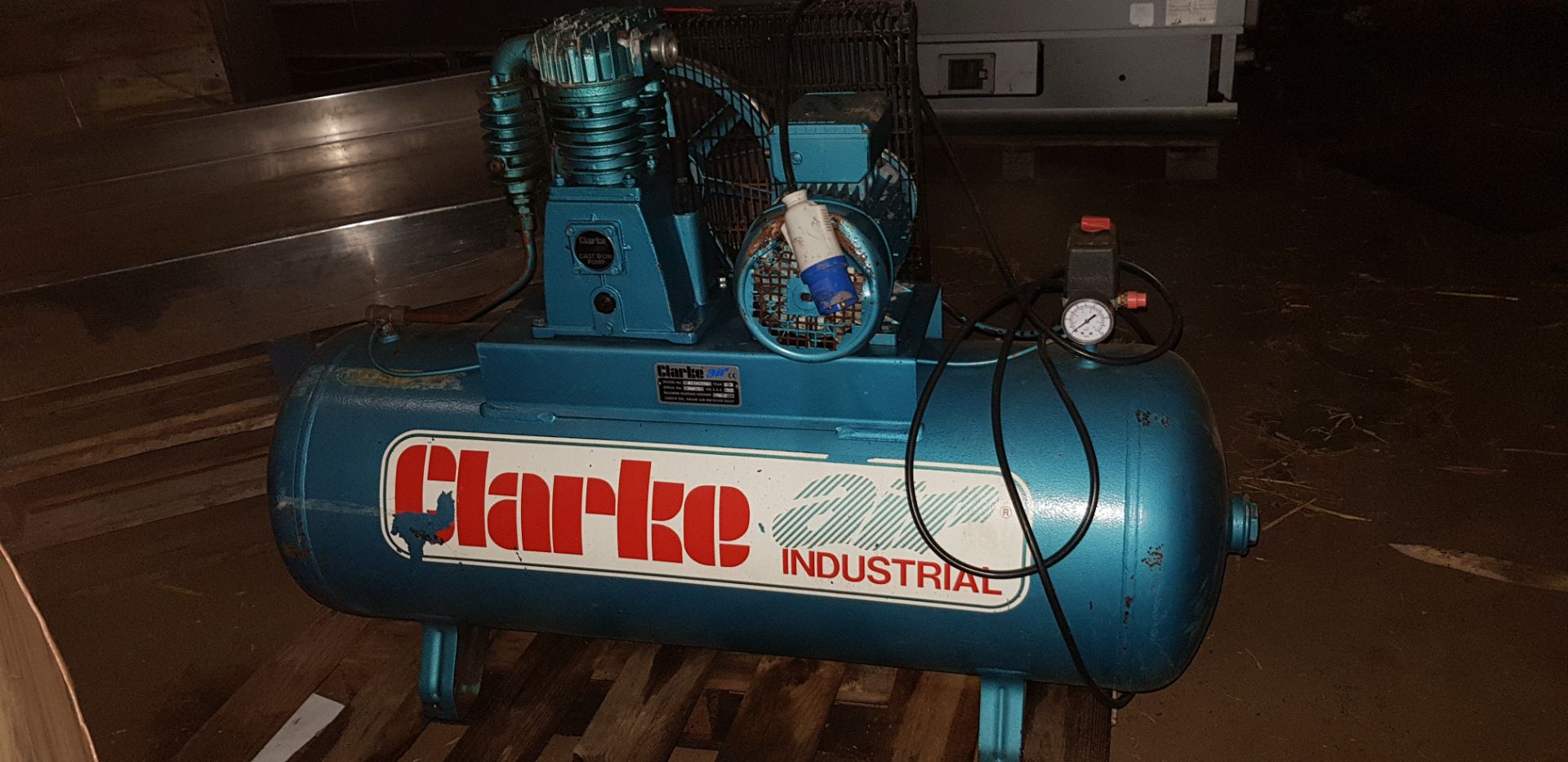 Clarke Compressor Working order Appraisal: Used Model/Serial No: N/A ...