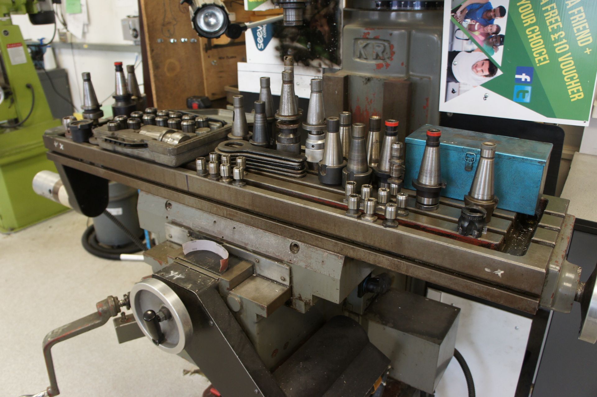KRV 3000 turret head milling machine with Anilam Series 1100 DRO and ...