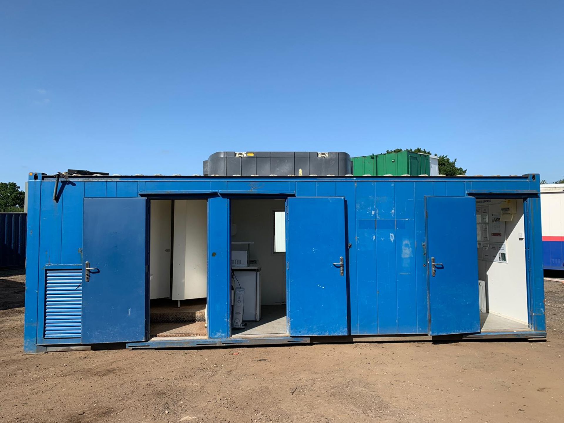 Anti Vandal Steel Portable Welfare Unit Complete With Generator. 25ft x ...
