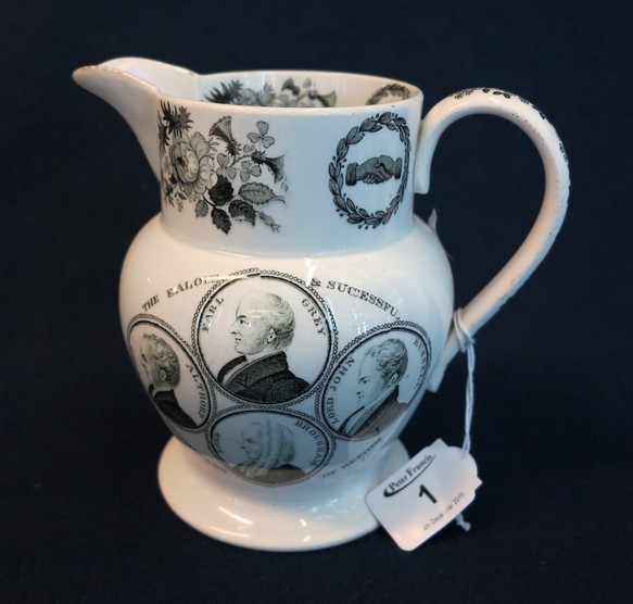 19th Century Swansea pottery commemorative transfer printed 'Reform ...