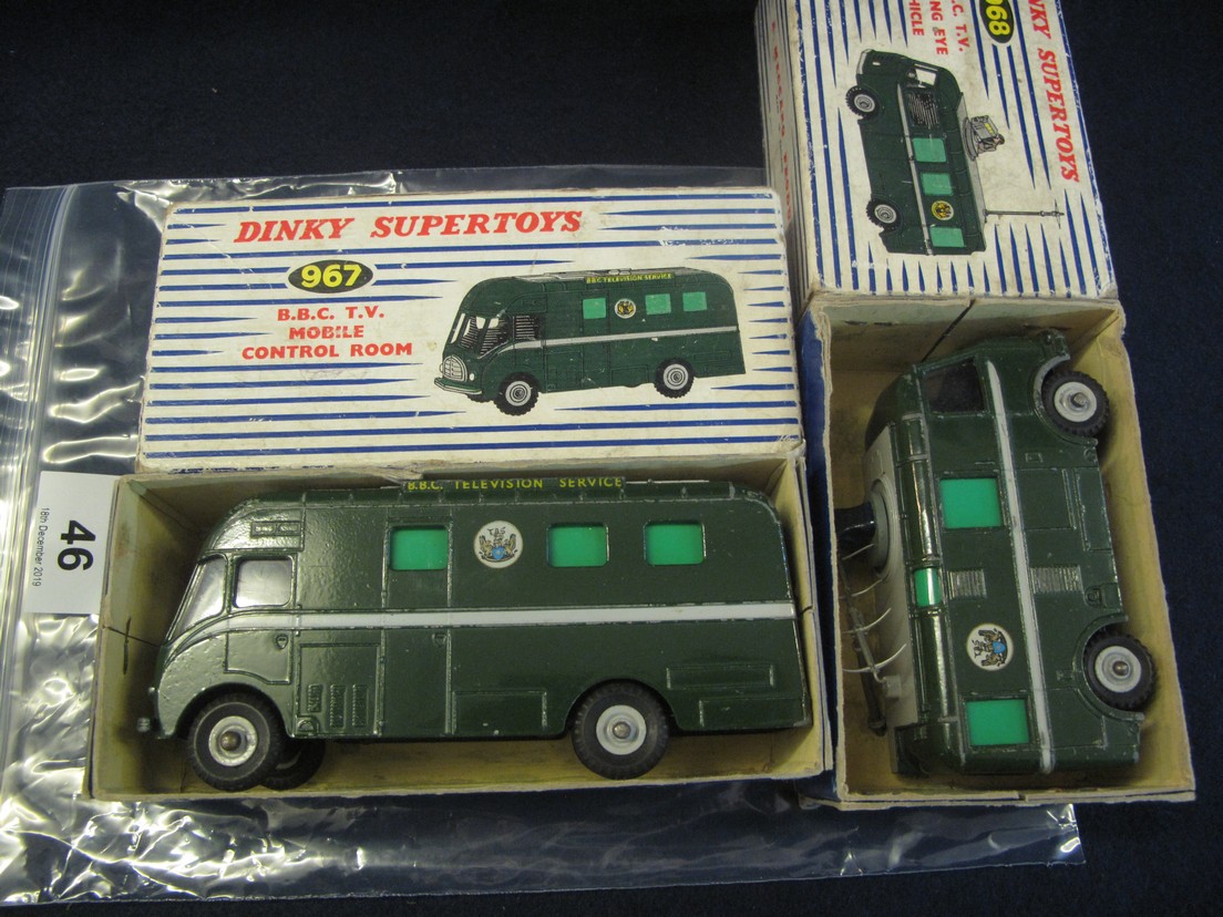 Dinky Supertoys 967 BBC TV mobile control room van, together with ...