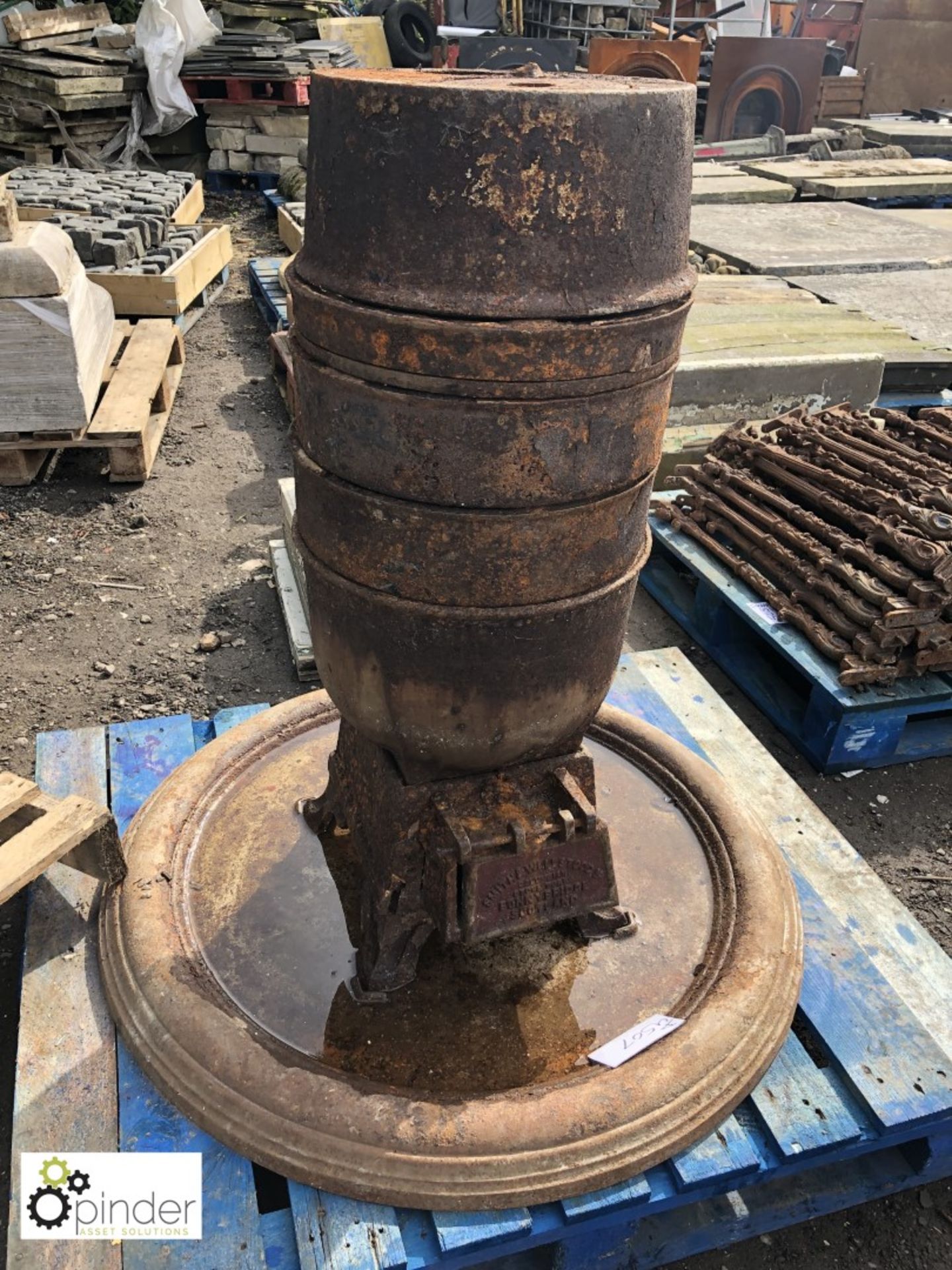 Pot Belly cast iron Stove, 360mm diameter x 1010mm tall