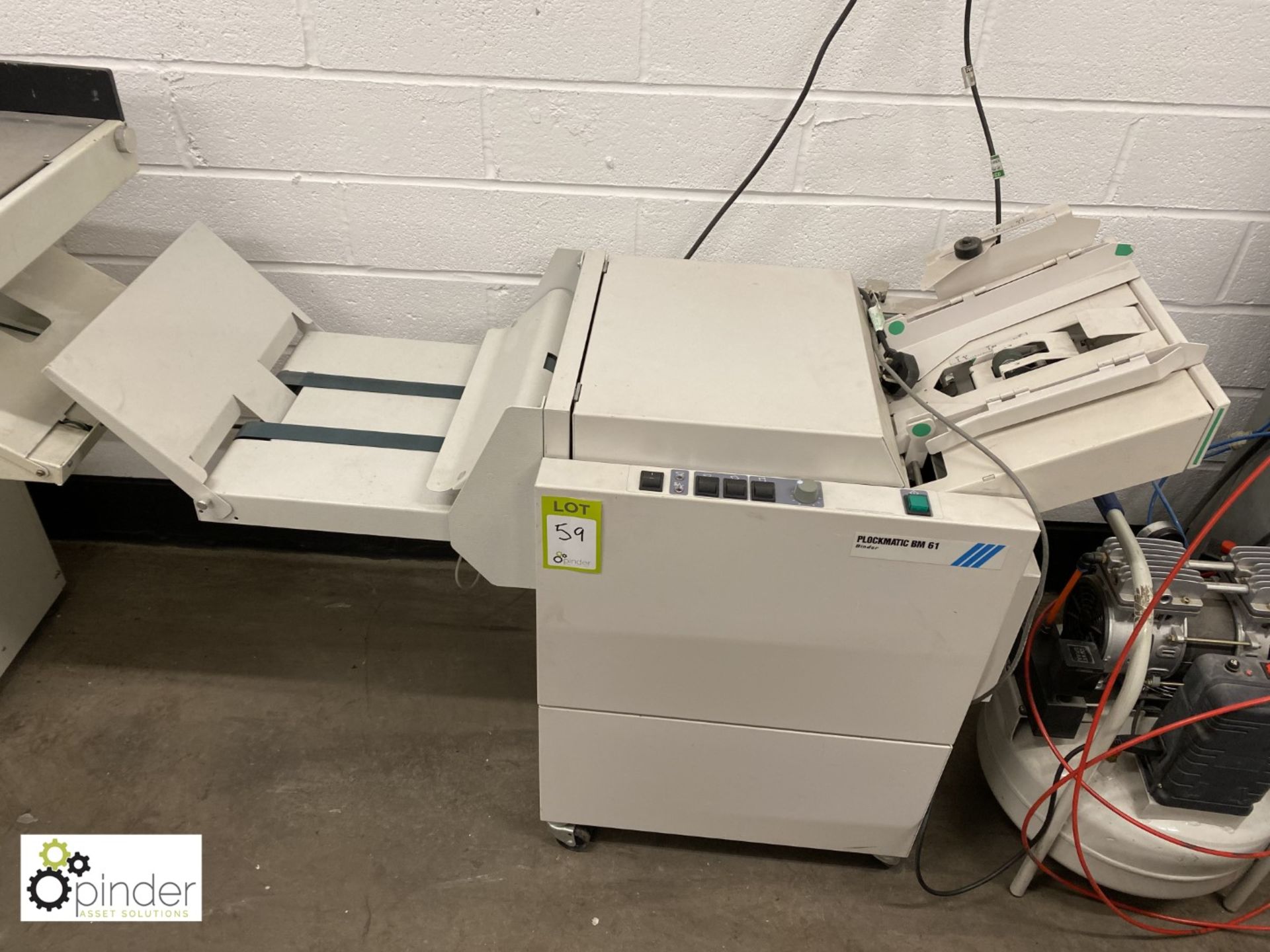 Plockmatic BM61 Type F61-002 Binder, 240volts, serial number L061D00382 ...
