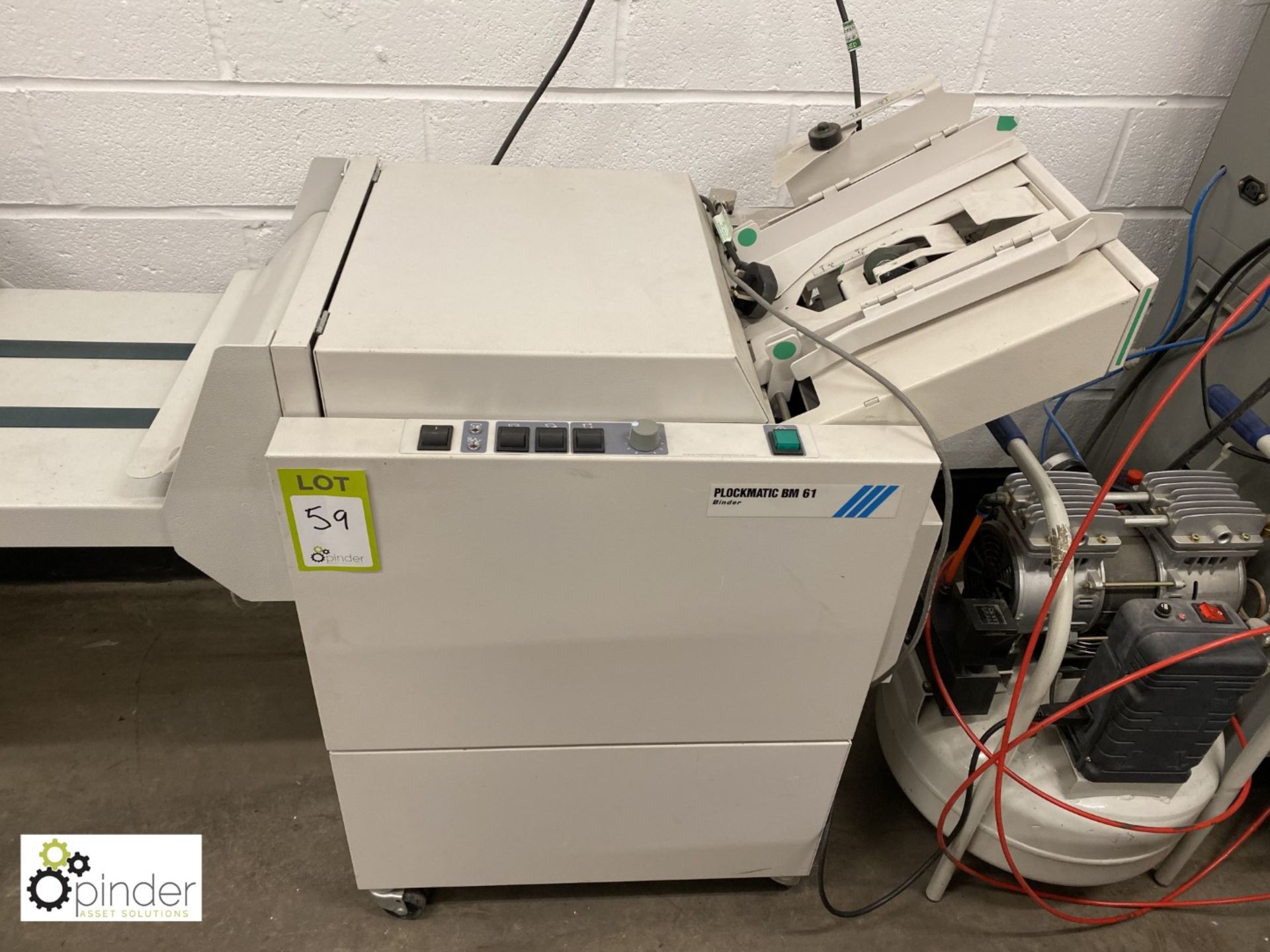 Plockmatic BM61 Type F61-002 Binder, 240volts, serial number L061D00382 ...
