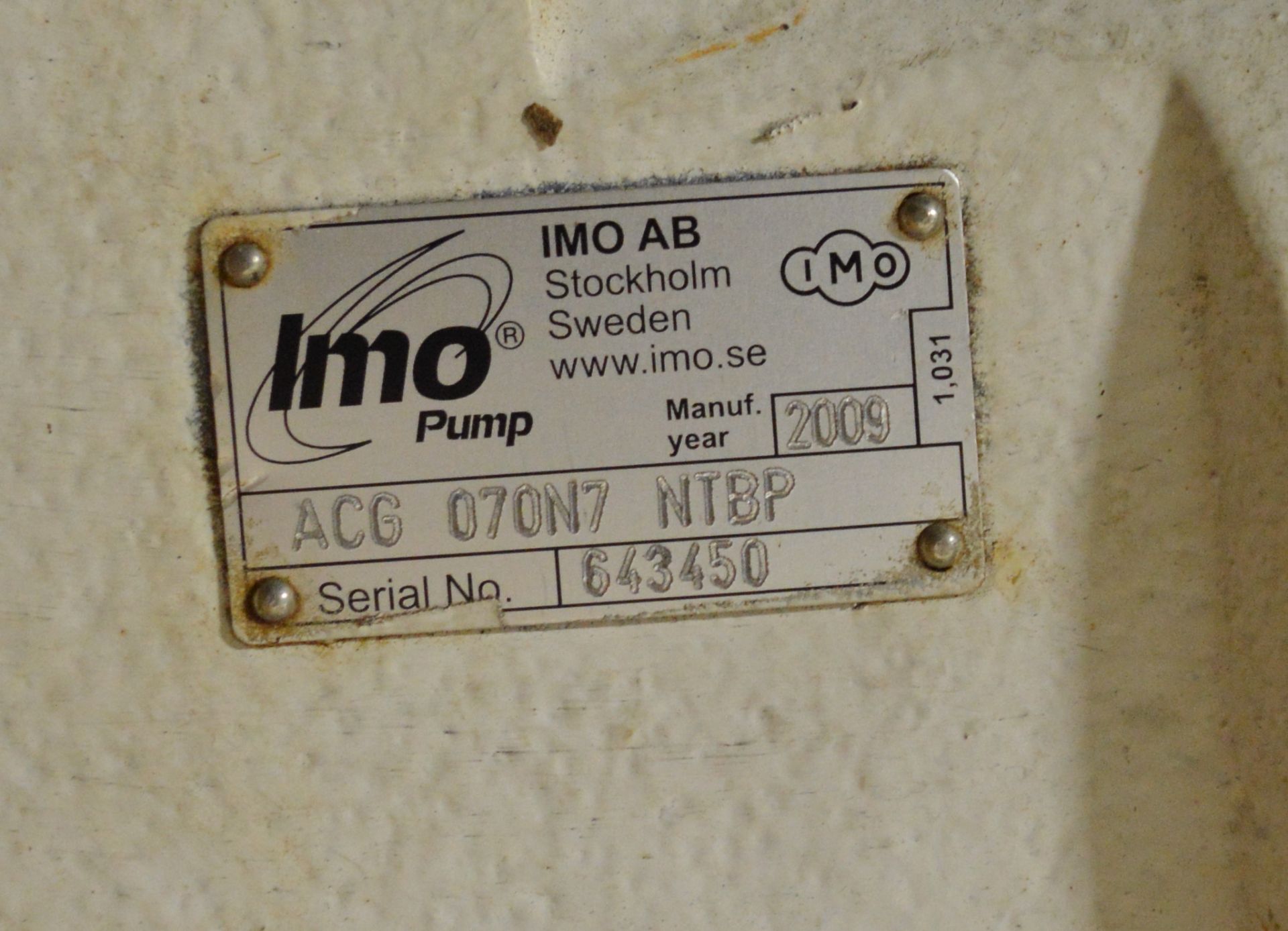 IMO Pump ACG 070N7 NTBT 440V 5.5kW.