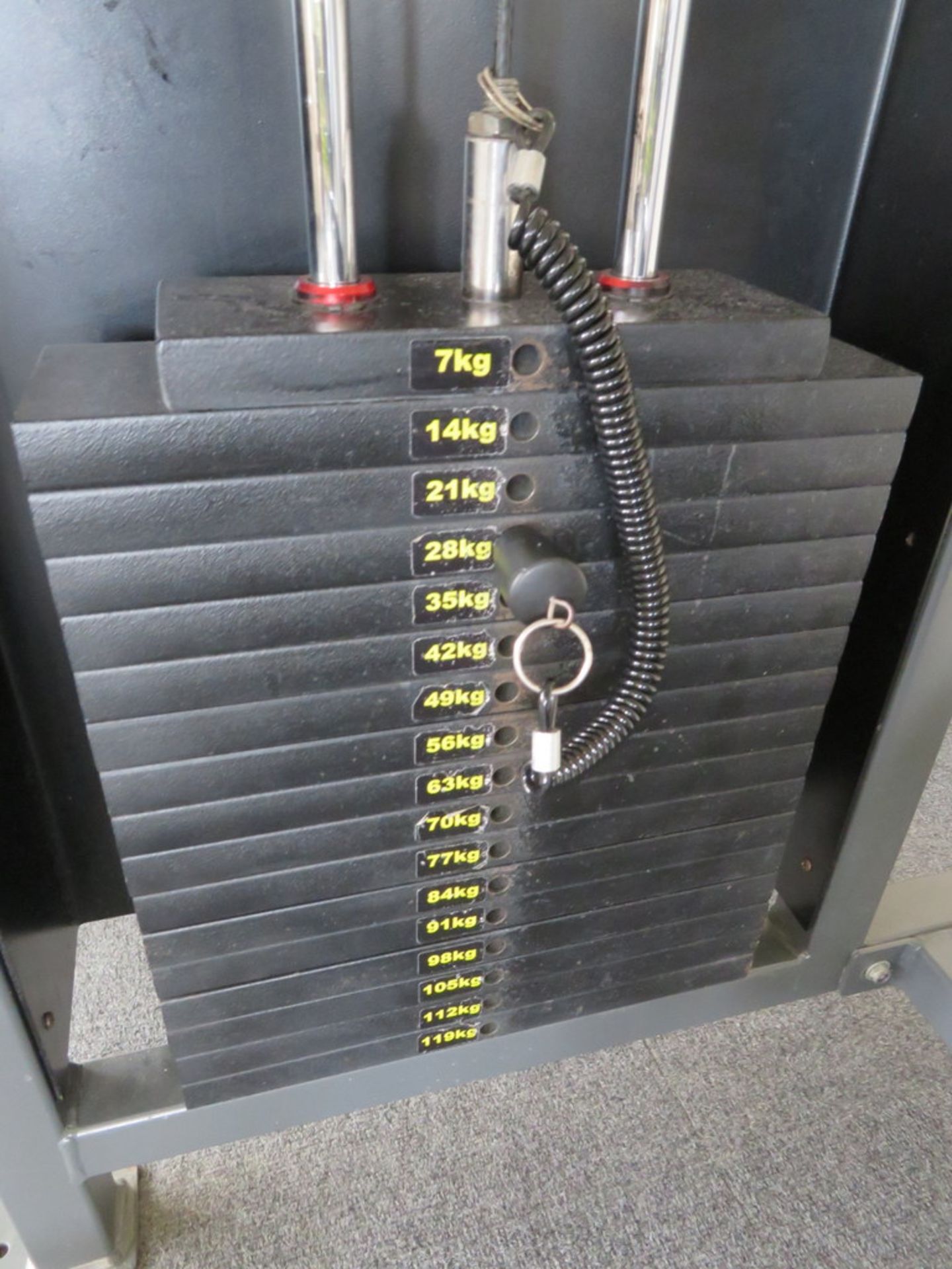 LIFE FITNESS WEIGHT LOADED CHESTPRESS MACHINE; 1350 X 1500 X 1720MM