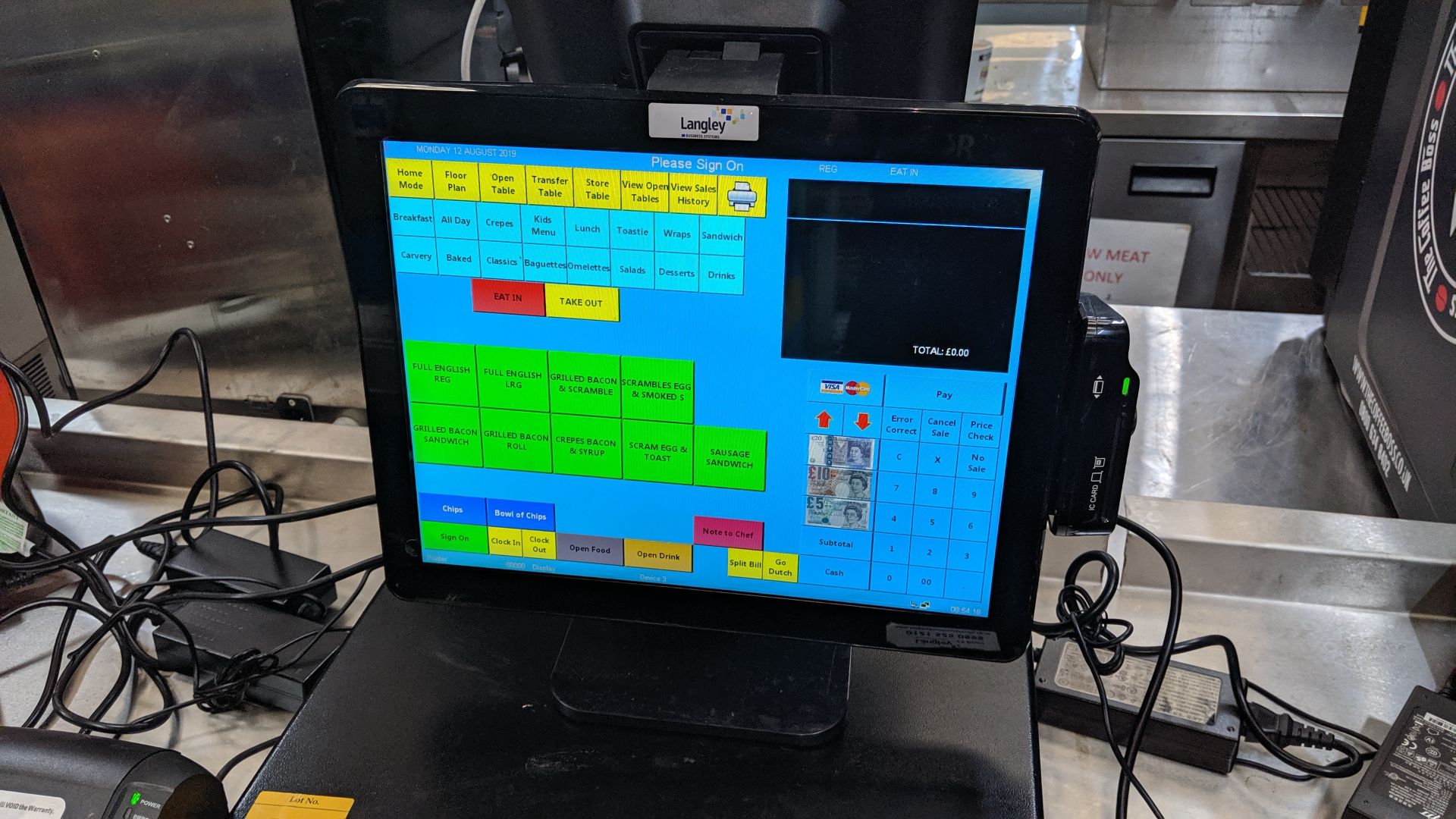 OKPOS Optimus J EPOS terminal comprising touchscreen display, card ...
