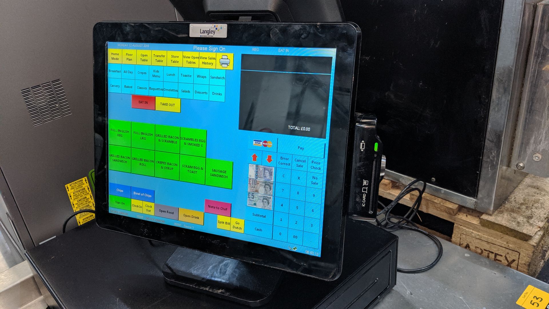OKPOS Optimus J EPOS terminal comprising touchscreen display, card ...