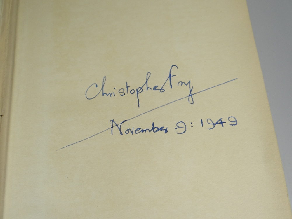 THE LADY'S NOT FOR BURNING a rare book is signed by the ten cast ...