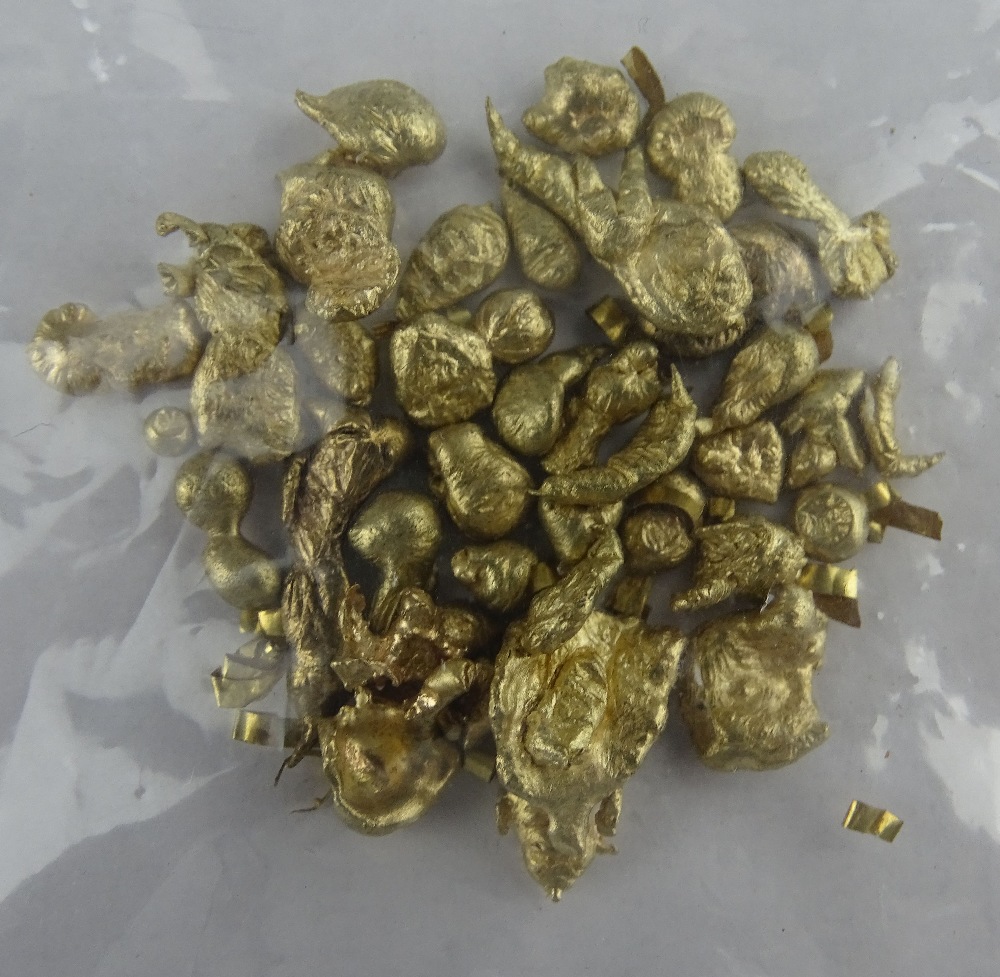 PURE WELSH GOLD FROM CLOGAU MINE being 17 grms of small gold nuggets ...