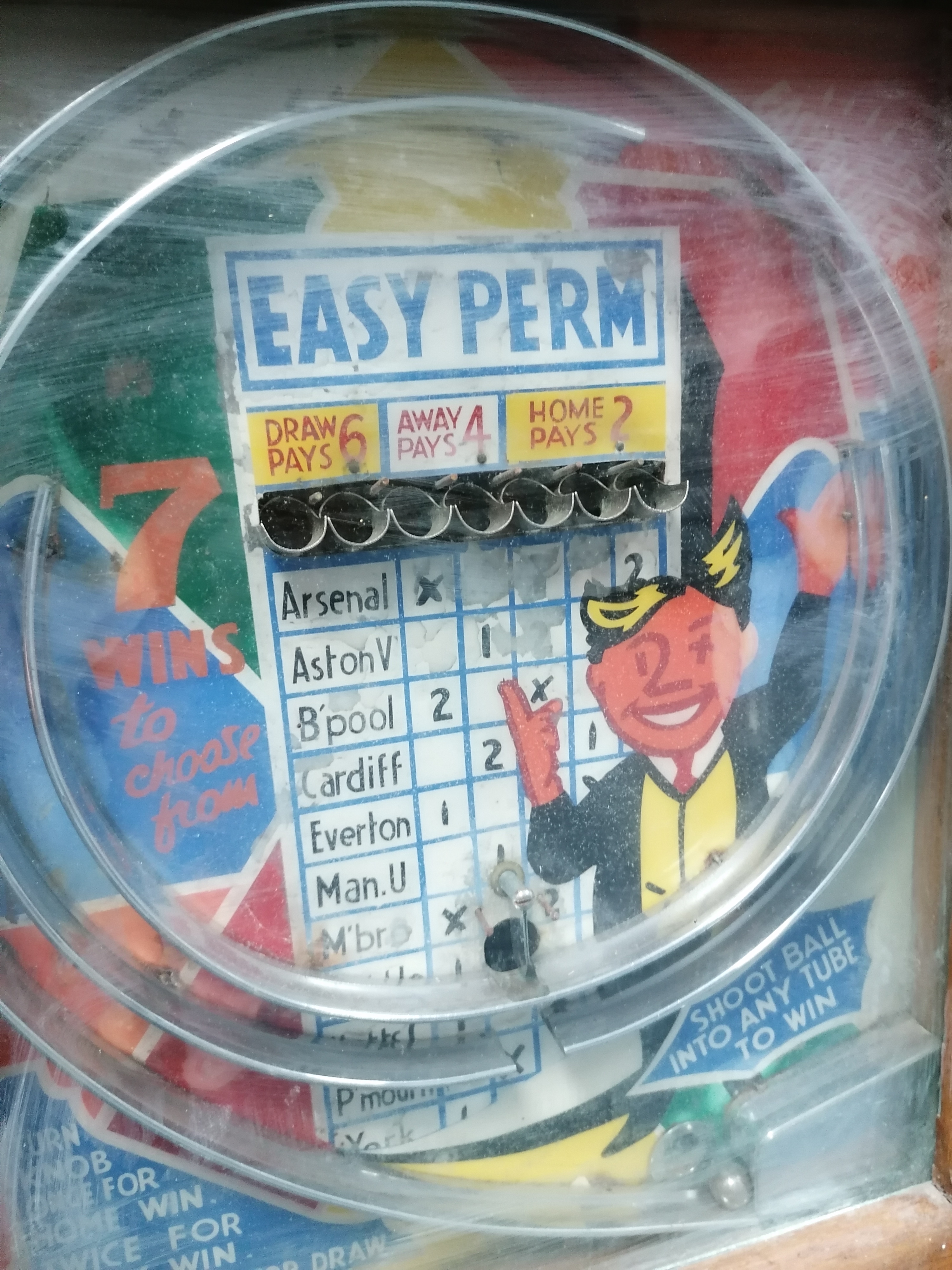 AN EARLY/MID 20th CENTURY “EASY PERM” PENNY-IN-THE-SLOT/FLICK-BALL ...