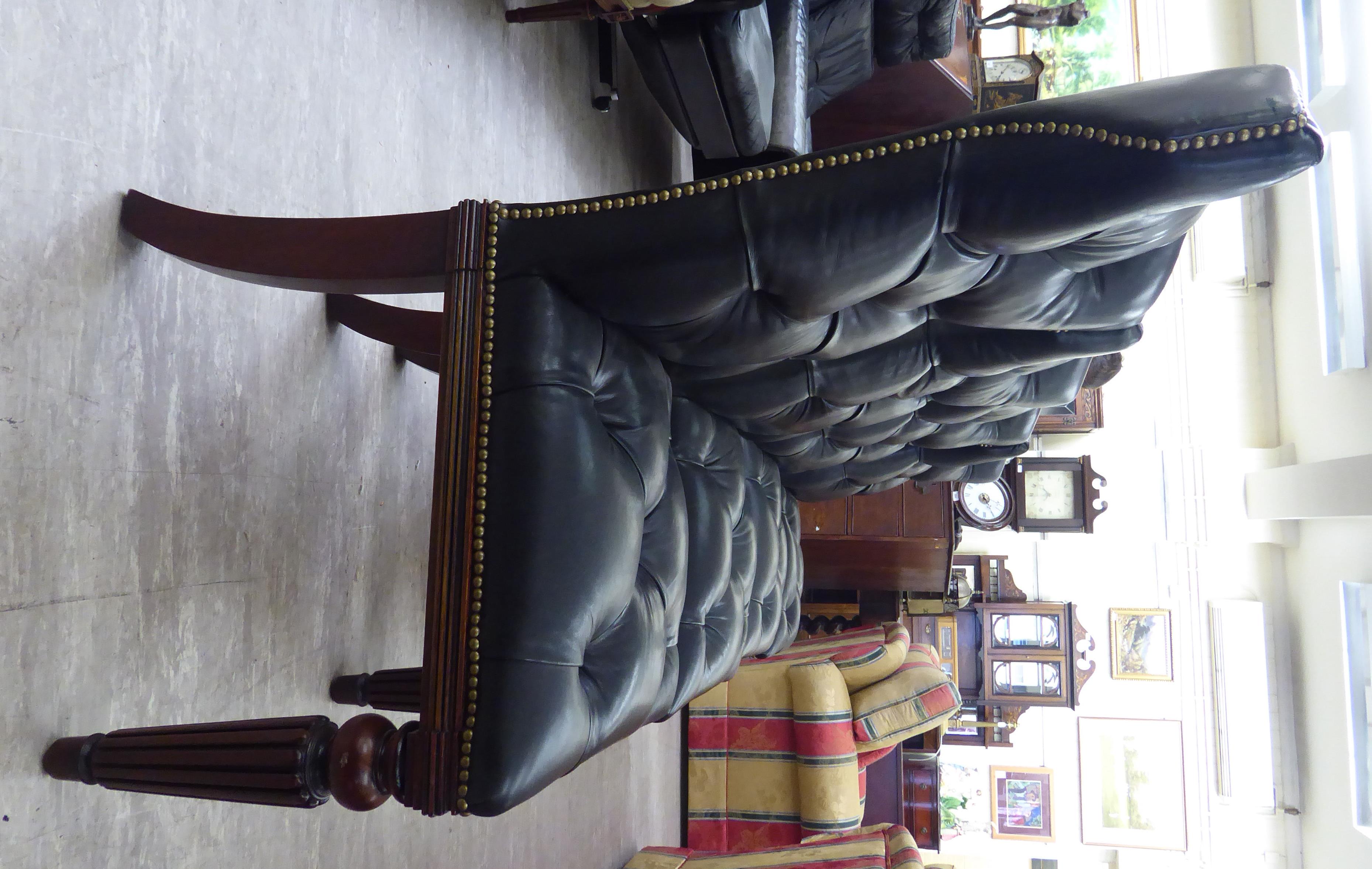 A set of four modern Ralph Lauren mahogany framed Telford chairs ...