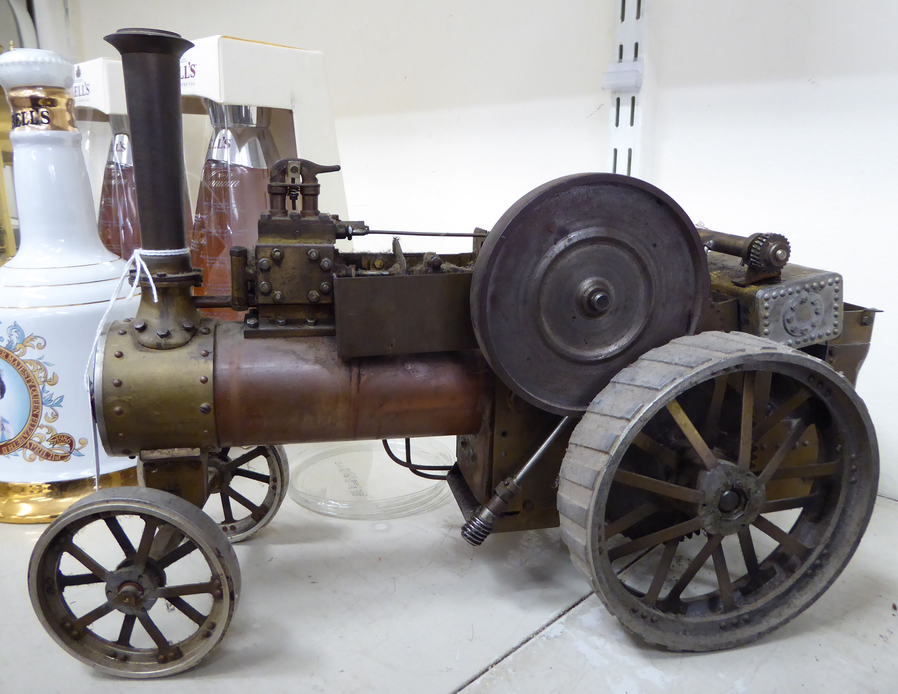 A scratch built model live steam traction engine with 5''dia rear ...