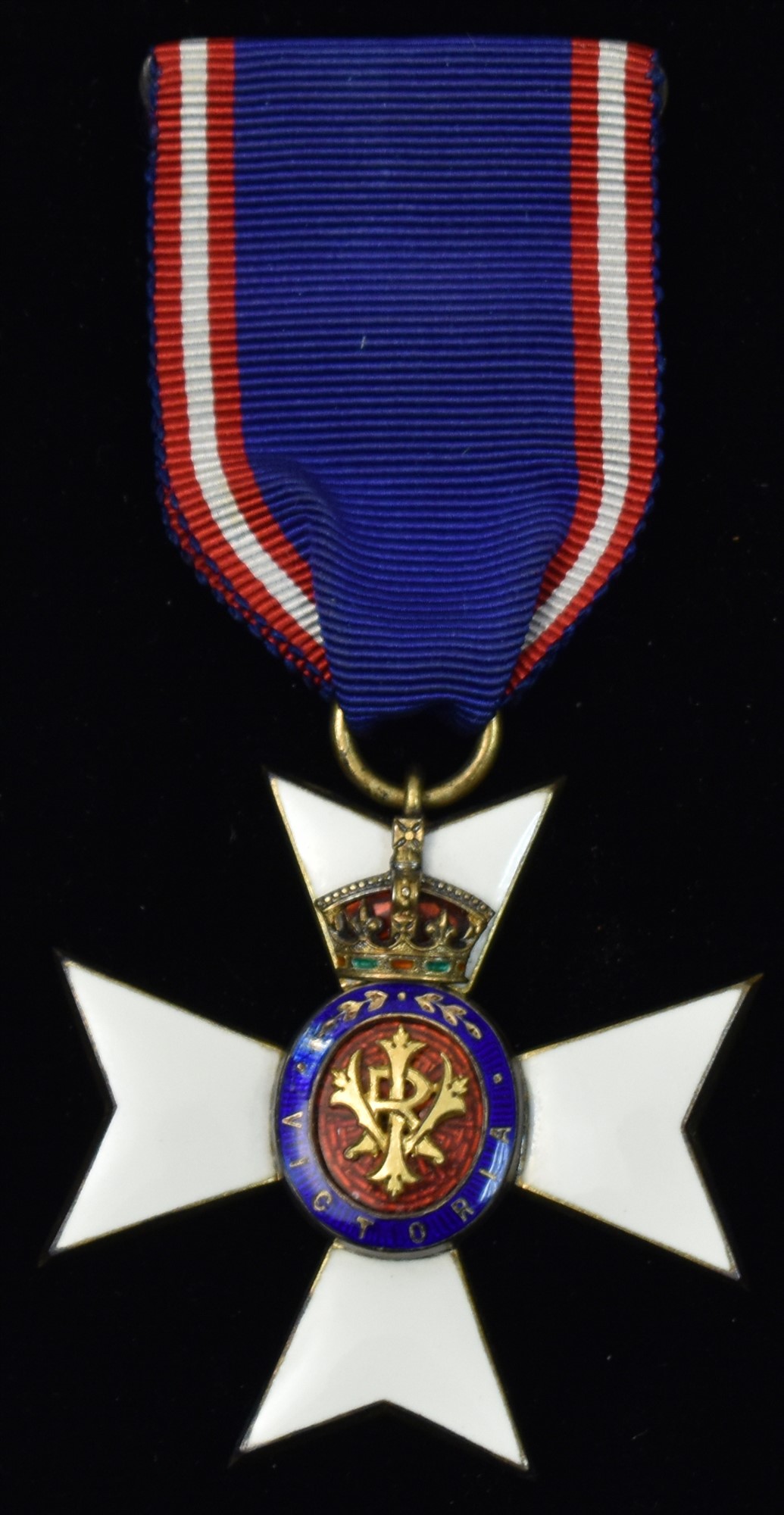 The Royal Victorian Order, Members neck badge, (M.O.V.) gilt metal and ...