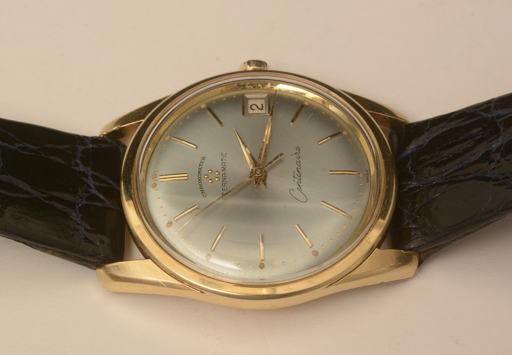 A 1960s 18ct gold gentleman's Eterna-Matic Centenaire automatic ...