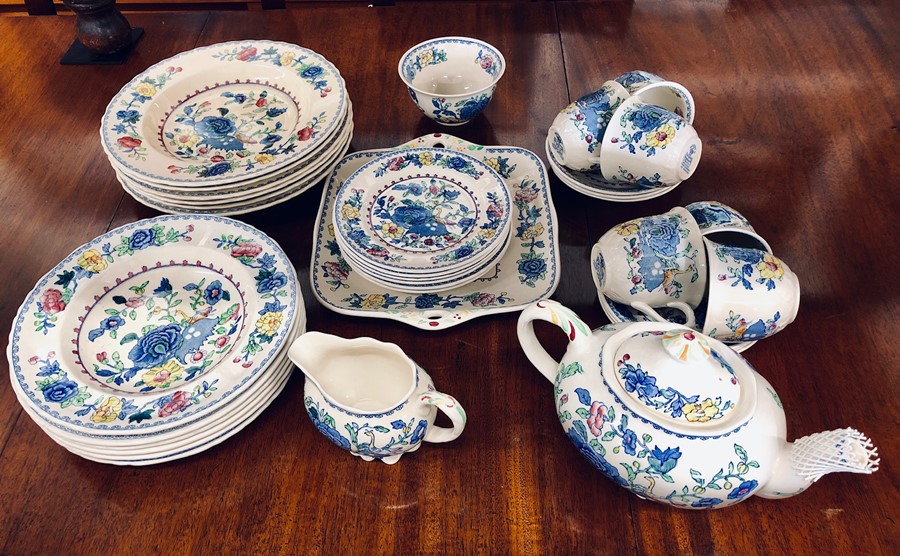 Masons Regency china tea service to/w soup plates of two sizes