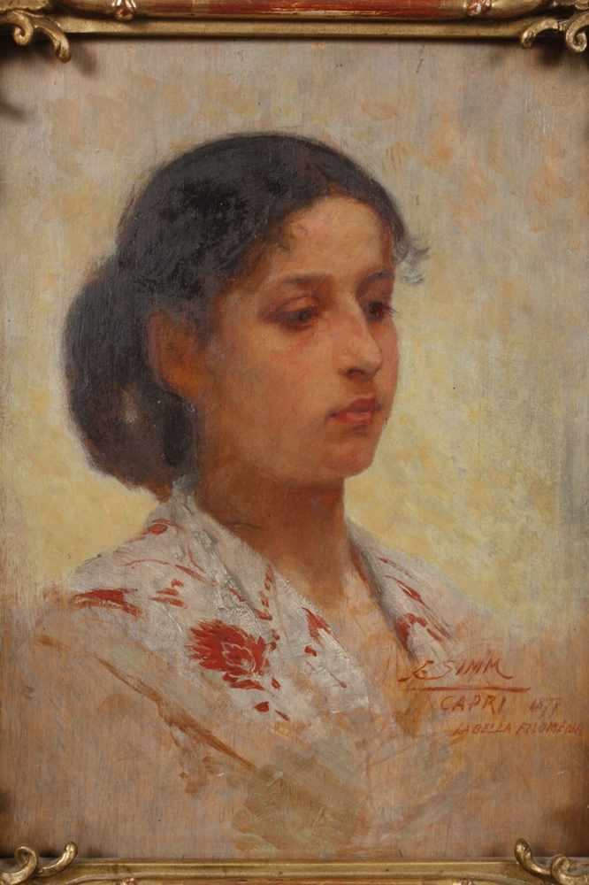 Prof. Franz Xaver Simm, "La bella Filomena"Bildnis einer jungen ...