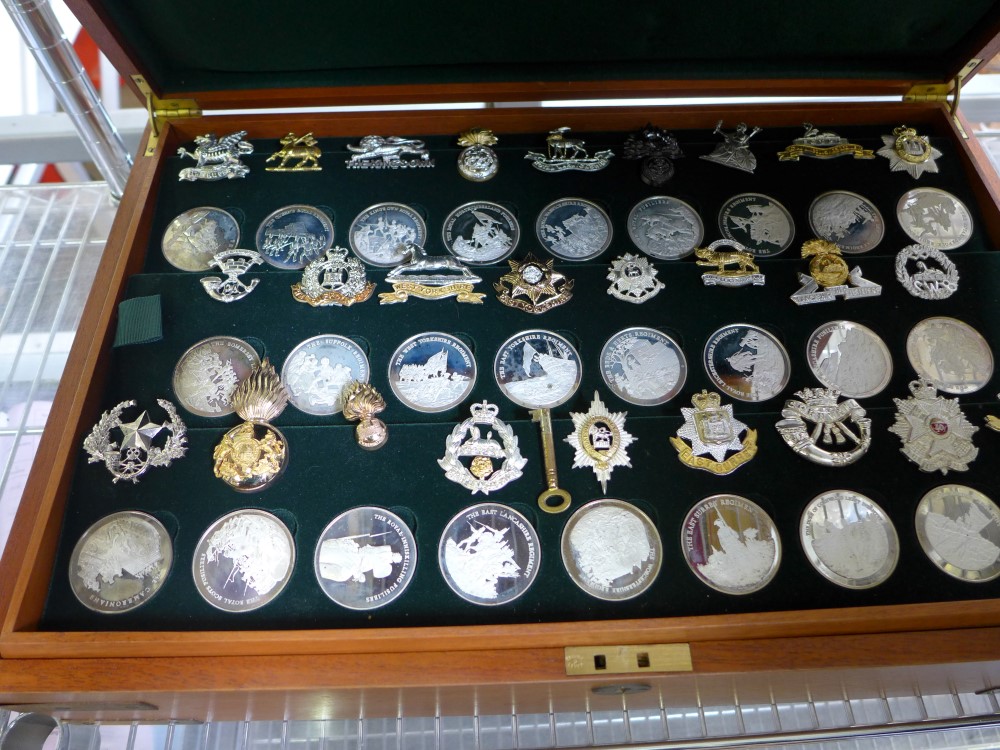 A Birmingham Mint Great British Regiments collection of 52 silver ...