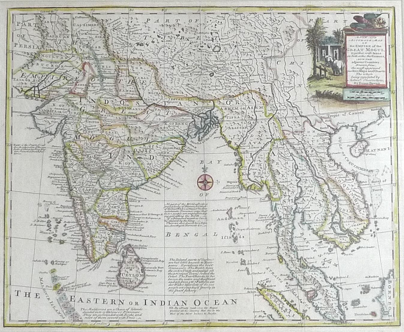 A New and Accurate Map of the Empire of the Great Mogul together with ...