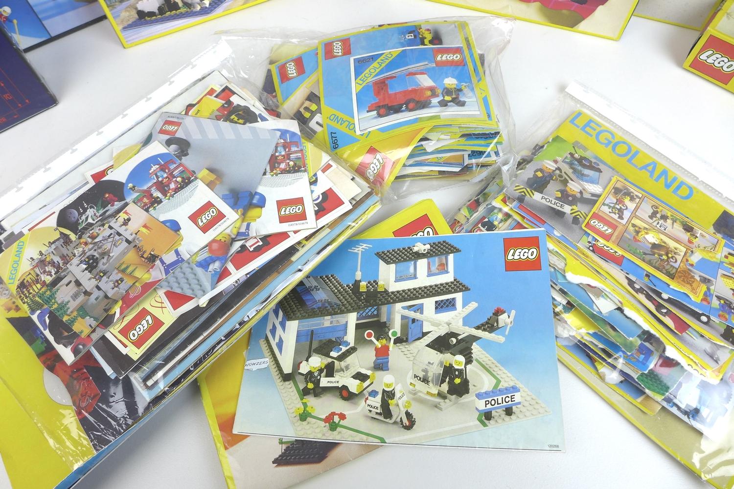 A collection of eleven opened 1980s early 1990s Lego and Technical Lego ...