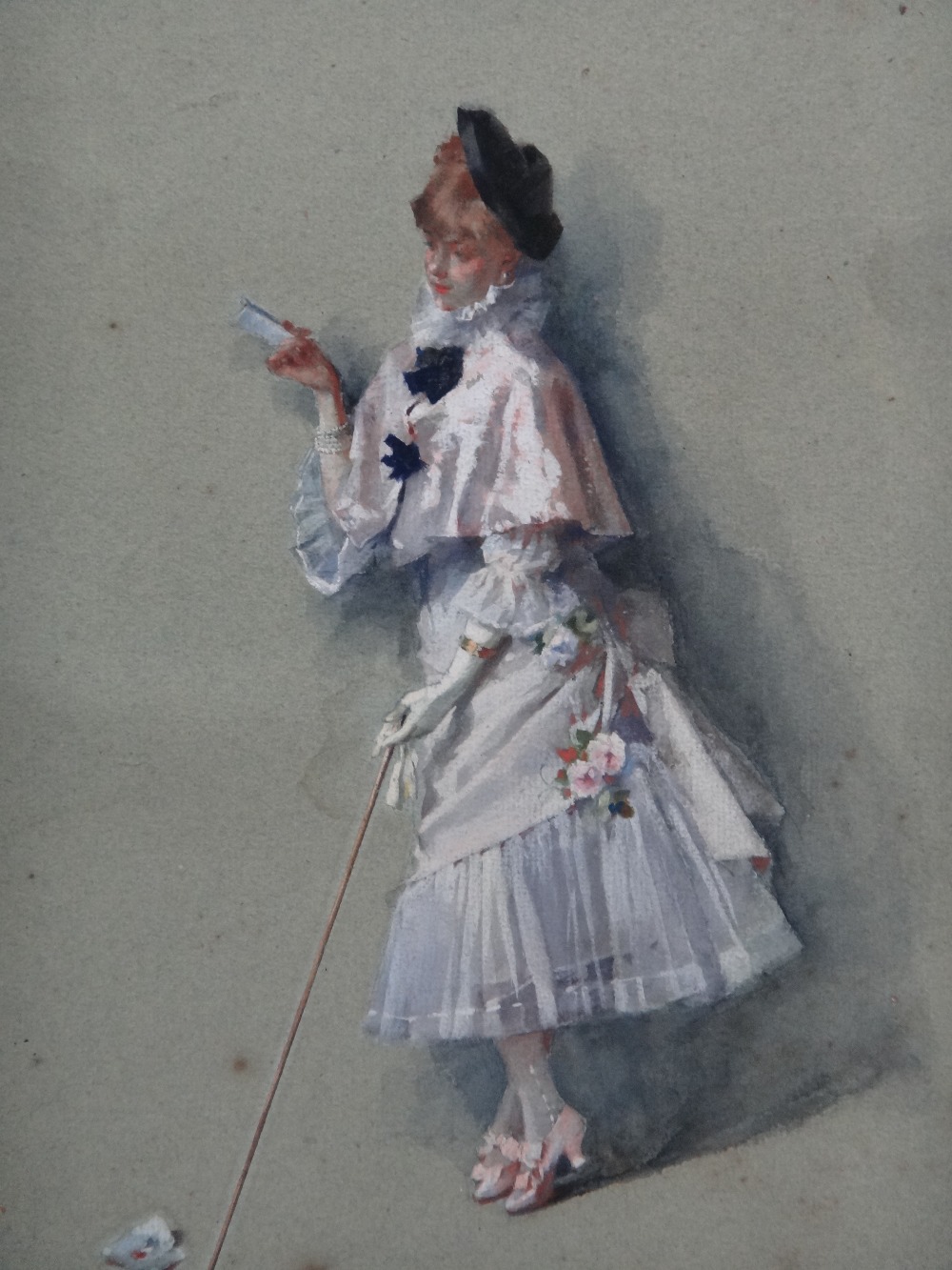 Philippe Jacques Linder (1835-1914), Jeune Fille, watercolour and ...