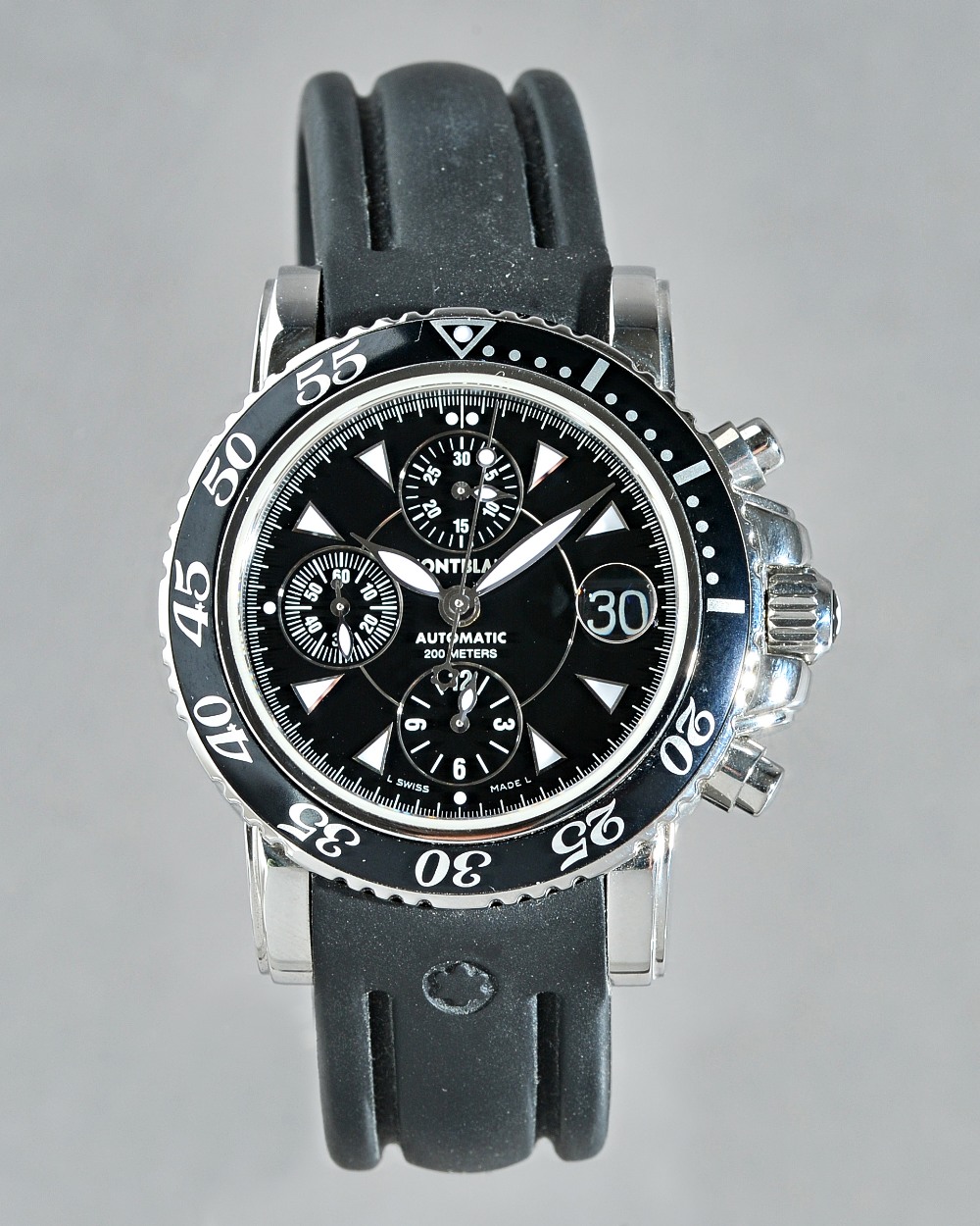Montblanc; a gentleman's Meisterstuck stainless steel wristwatch, model ...