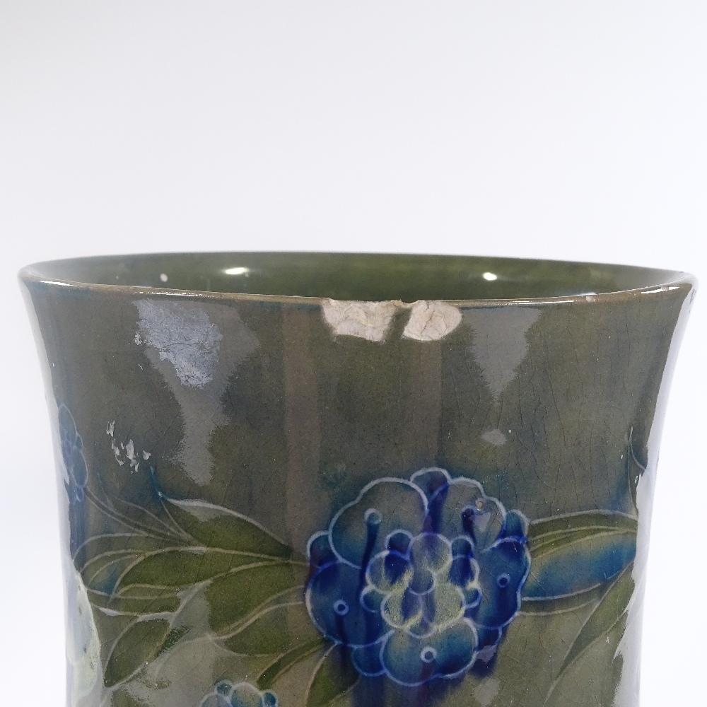 A Moorcroft Pottery baluster vase circa 1900, spring flower designs ...