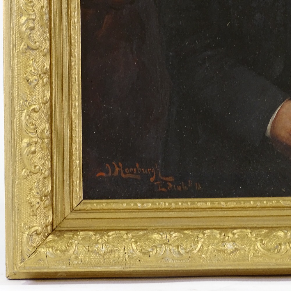 John Horsburgh (1835 - 1924), oil on panel, portrait of a man, signed ...