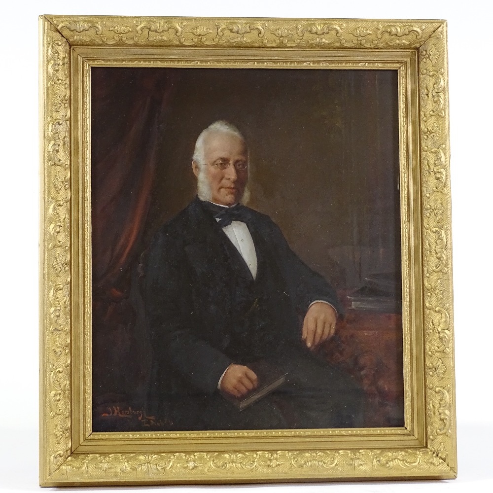 John Horsburgh (1835 - 1924), oil on panel, portrait of a man, signed ...