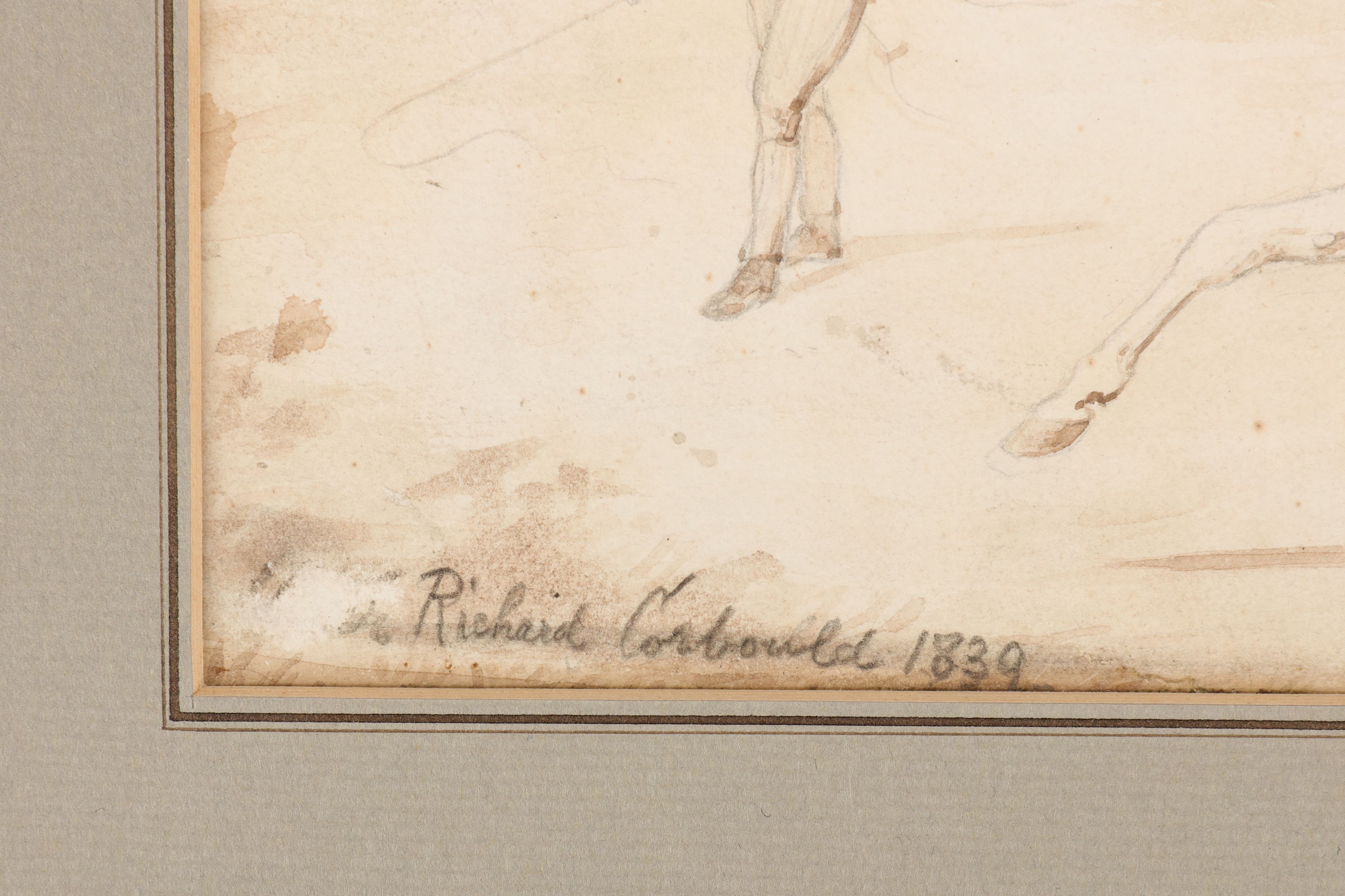 RICHARD CORBOULD (BRITISH 1757-1831) Horse trainer Signed and dated ...